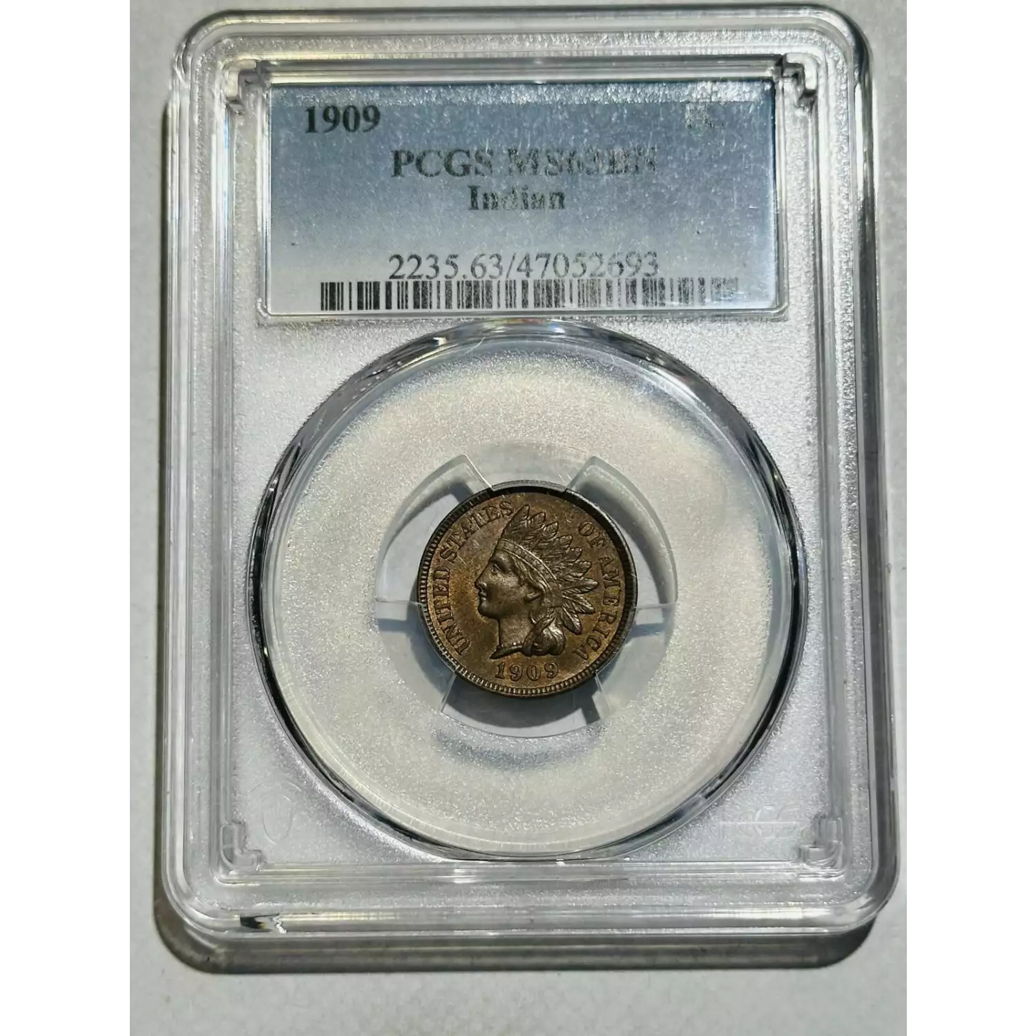 1909 Small Cents Indian Head PCGS MS-63 BN Indian - Bob Paul Rare Coins
