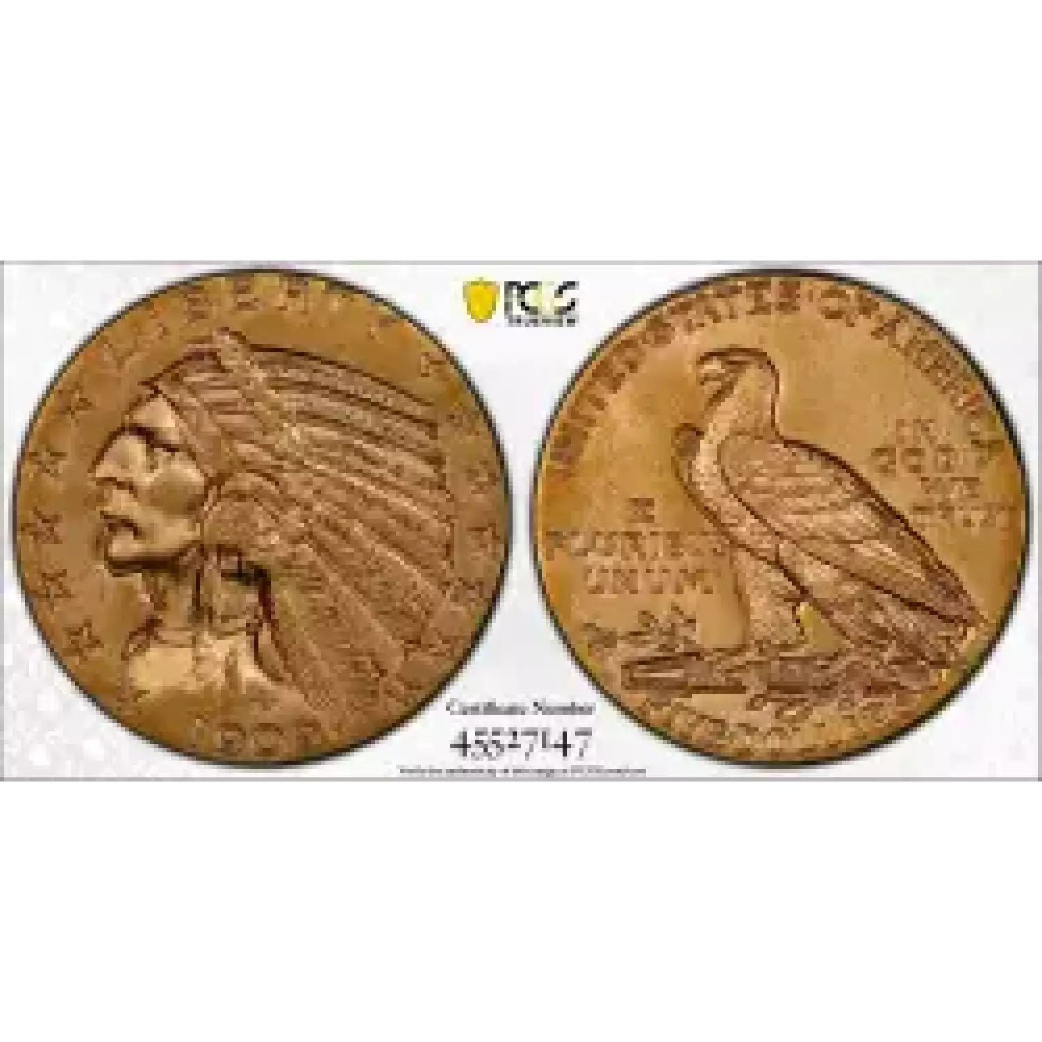 1909-D Gold Half Eagles $5 Indian Head PCGS AU-58 - Bob Paul Rare Coins