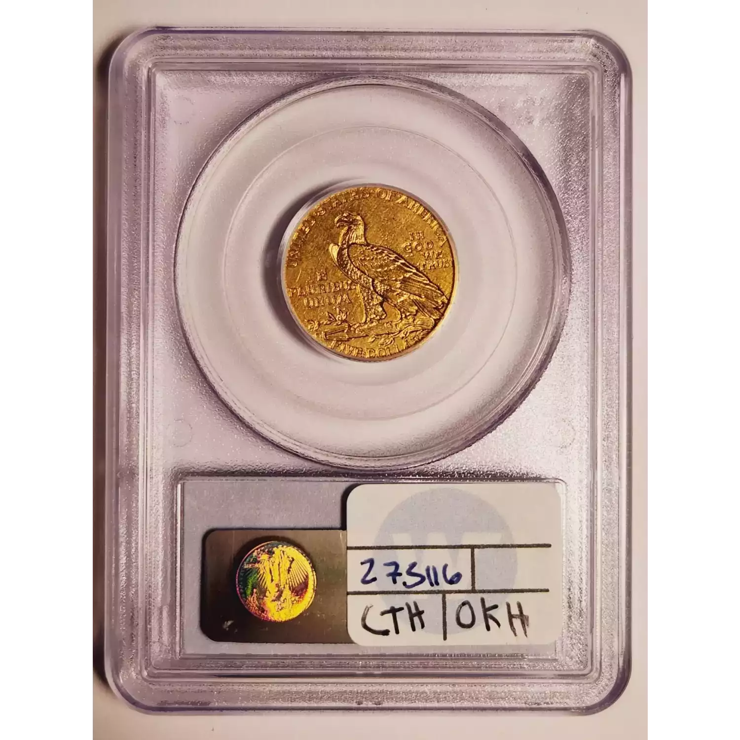 1909-D Gold Half Eagles $5 Indian Head PCGS AU-50 - Old Holder - Bob Paul Rare Coins