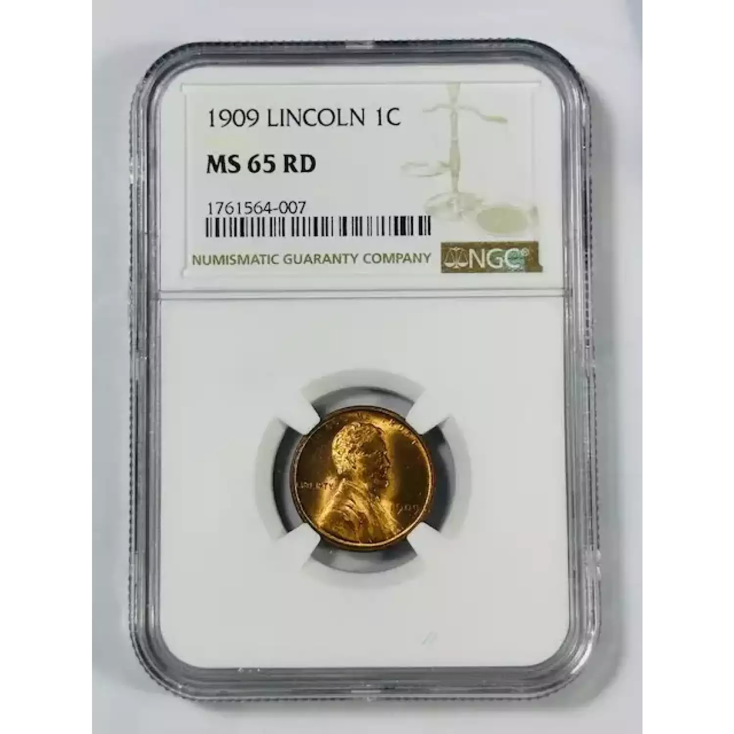 1909 Small Cents Lincoln, Wheat Ears Reverse NGC MS-65 RD Lots of Luster! - Bob Paul Rare Coins