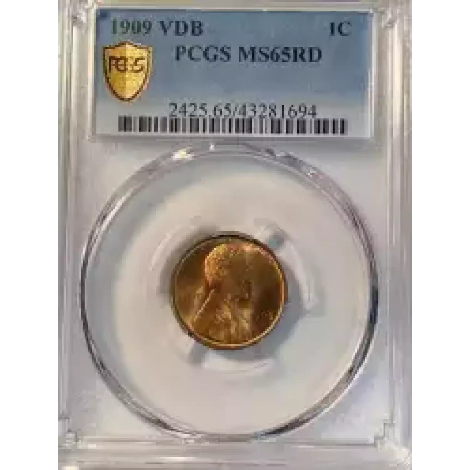 1909 Small Cents Lincoln, Wheat Ears Reverse PCGS MS-65 RD - Bob Paul Rare Coins