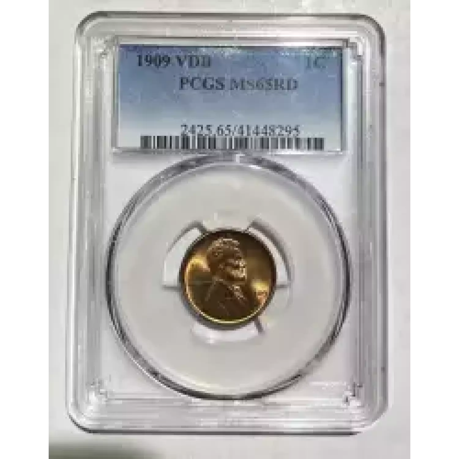 1909 VDB Small Cents Lincoln, Wheat Ears Reverse PCGS MS-65 RD - Bob Paul Rare Coins