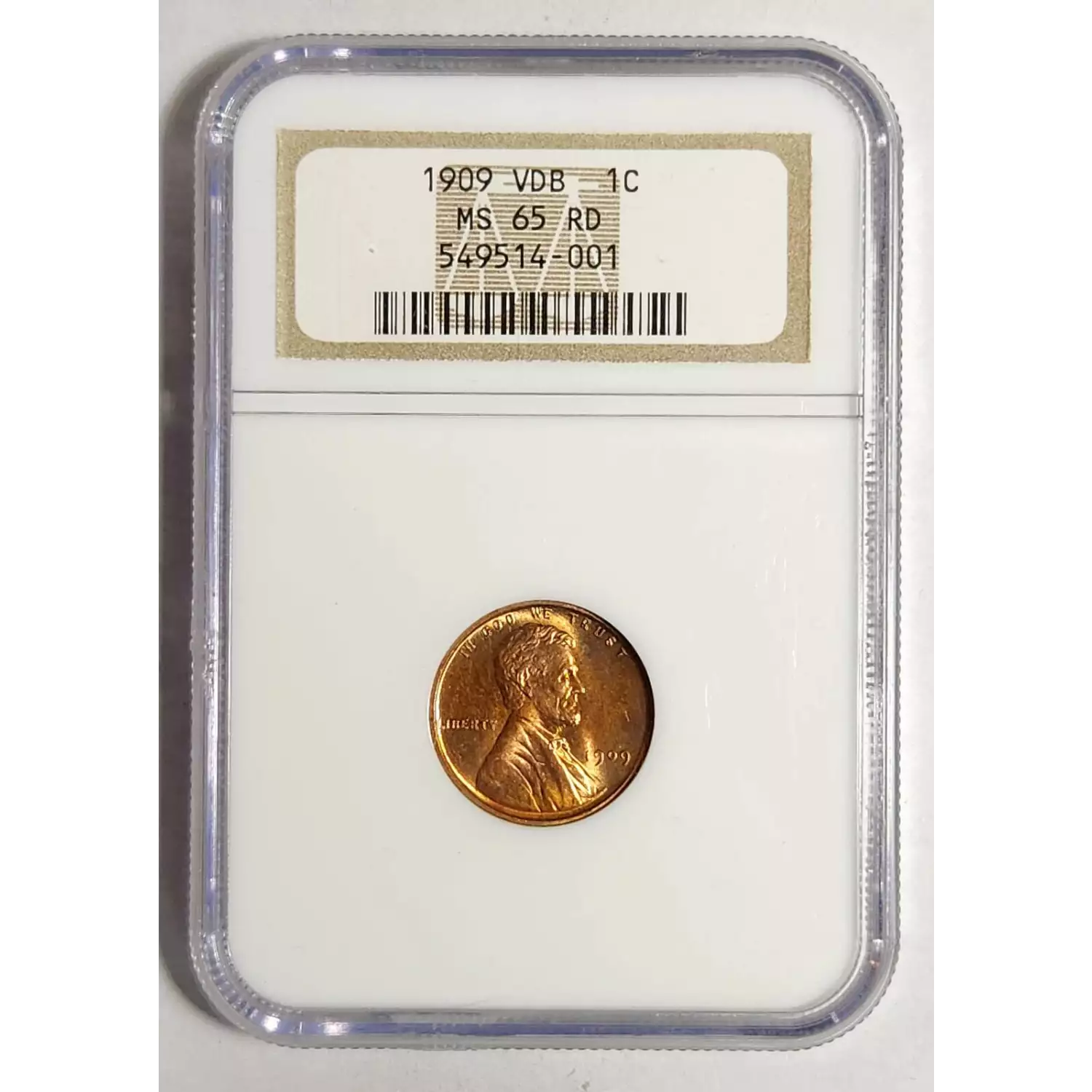 1909 Small Cents Lincoln, Wheat Ears Reverse NGC MS-65 RD - Bob Paul Rare Coins