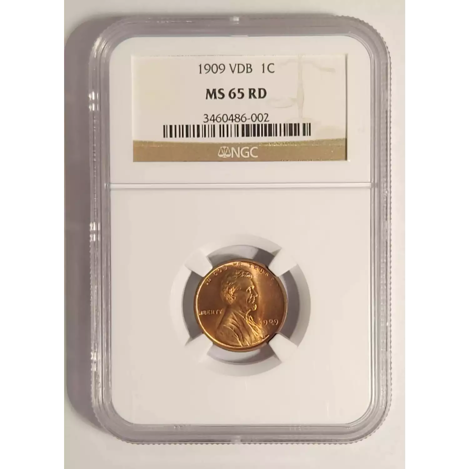 1909 Small Cents Lincoln, Wheat Ears Reverse NGC MS-65 RD VDB - Bob Paul Rare Coins