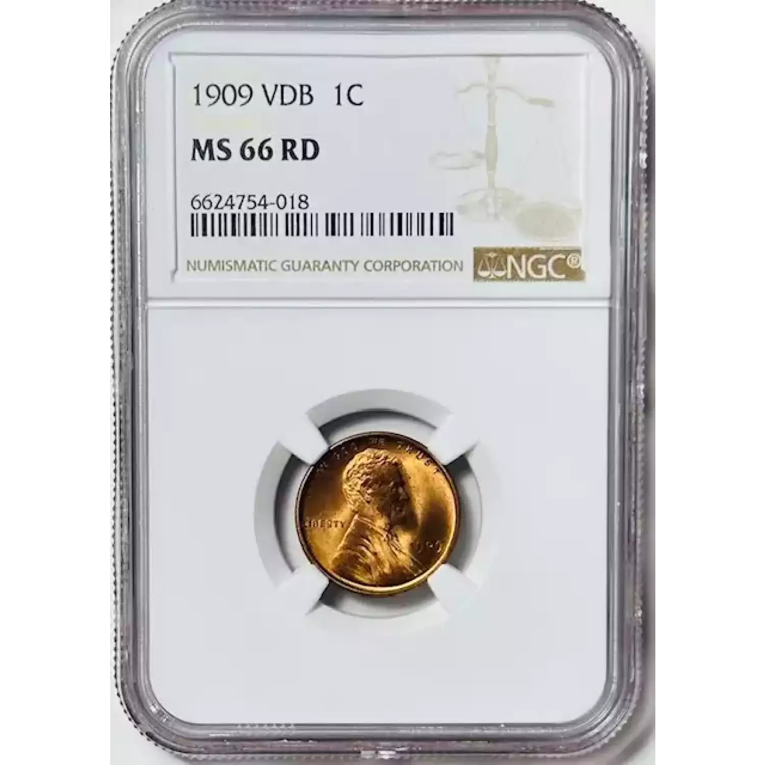 1909 Small Cents Lincoln, Wheat Ears Reverse NGC MS-66 RD VDB - Bob ...