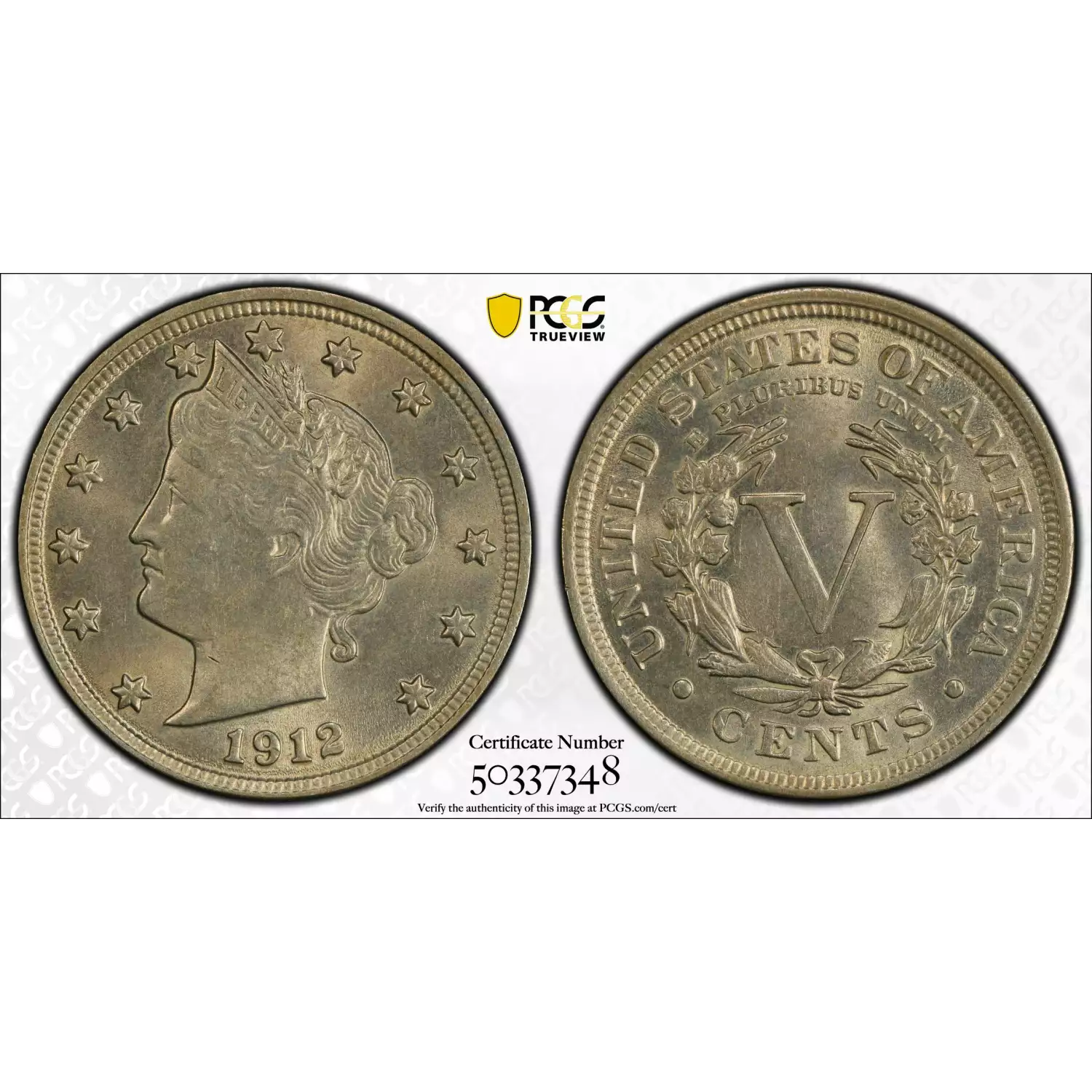 1912 Liberty Head Nickel PCGS MS-63 - Bob Paul Rare Coins