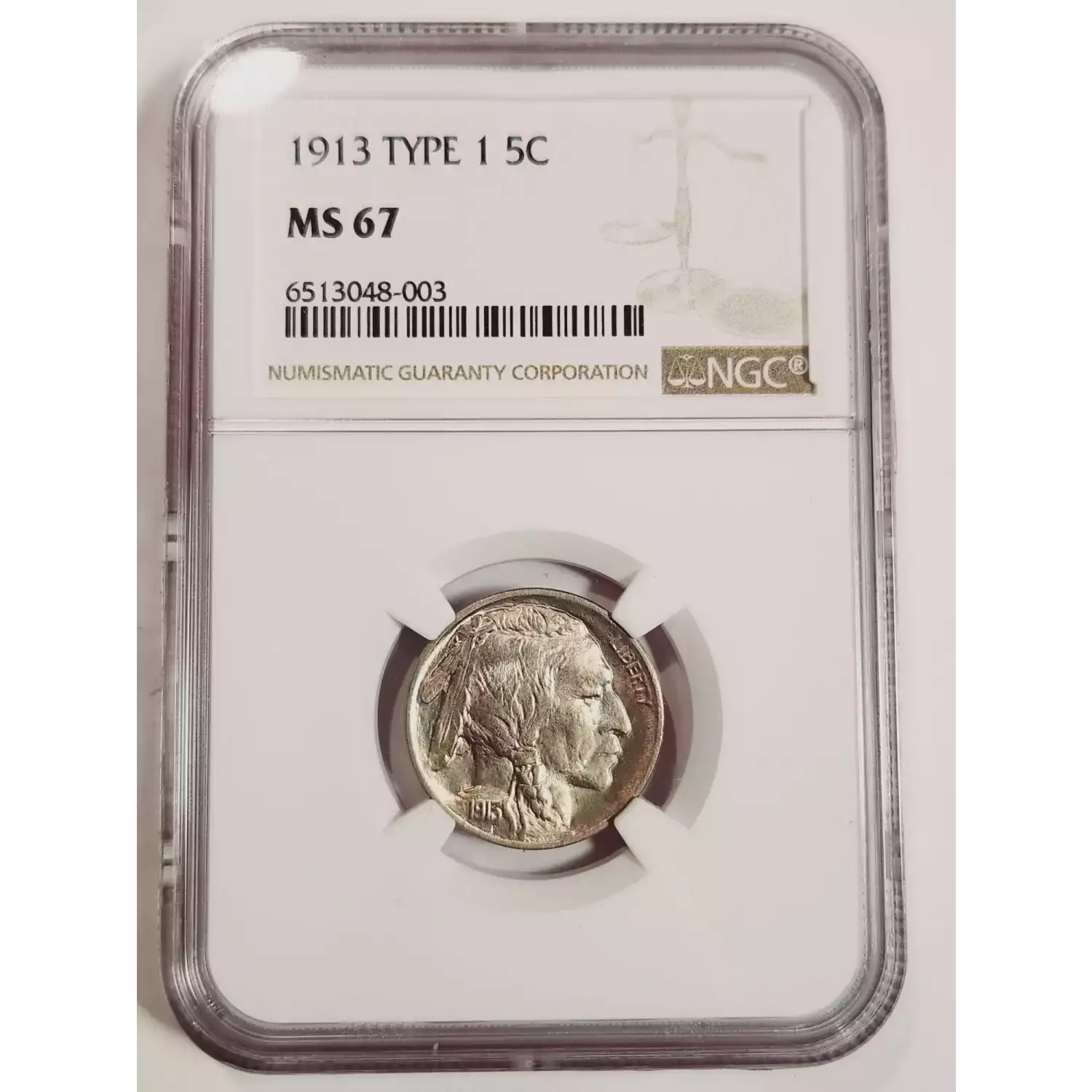 1913 Buffalo Nickel NGC MS-67 TYPE 1 - Bob Paul Rare Coins