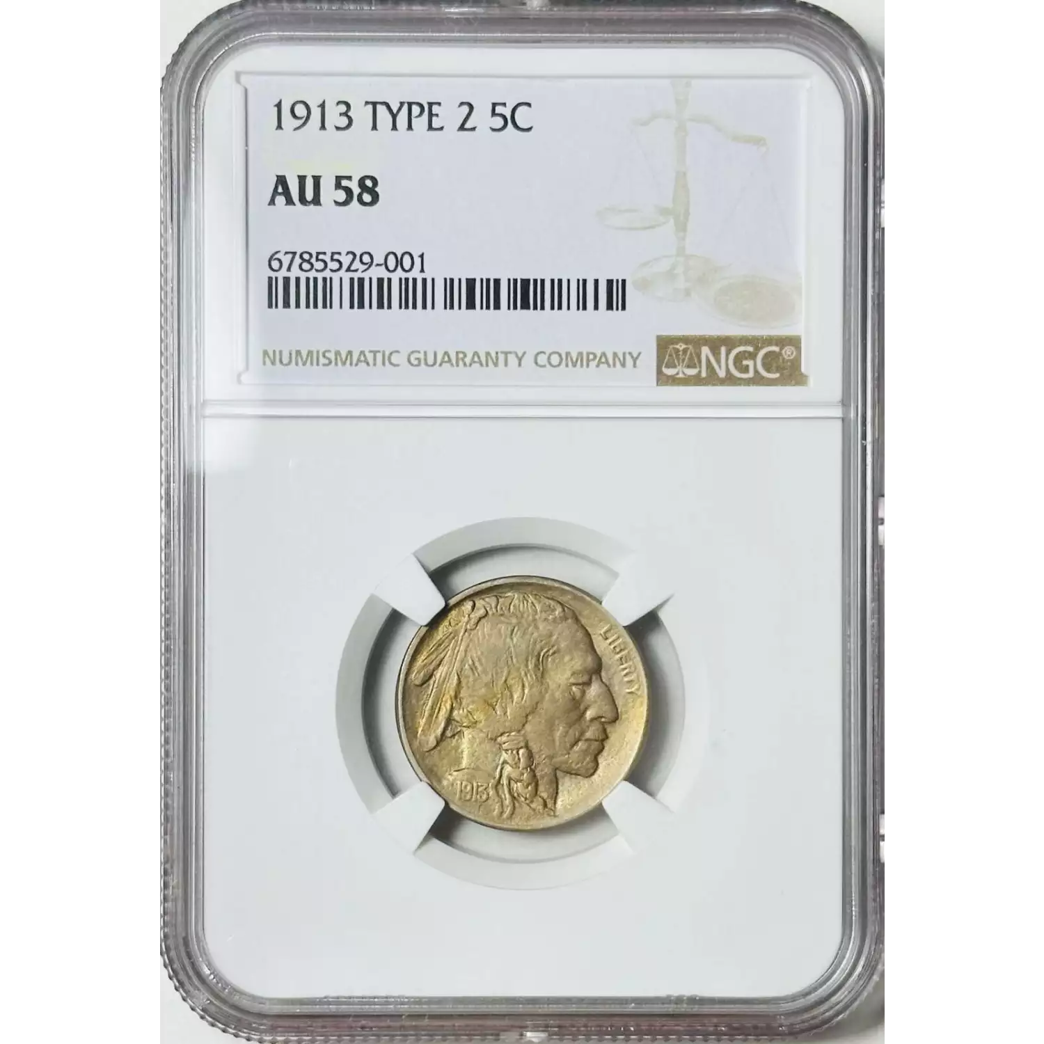 1913 Buffalo Nickel NGC AU-58 - Bob Paul Rare Coins