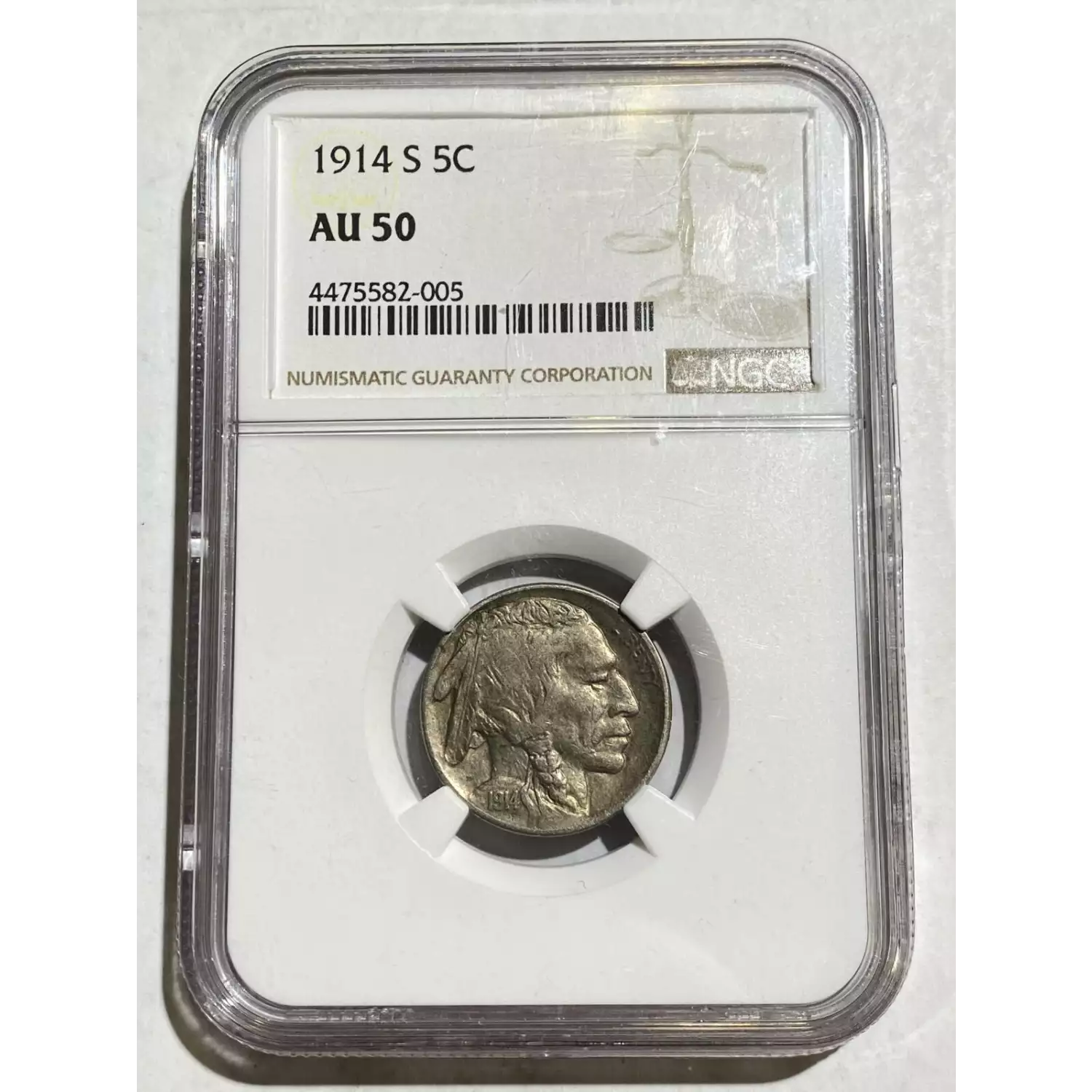 1914-S Buffalo Nickel NGC AU-50 - Bob Paul Rare Coins