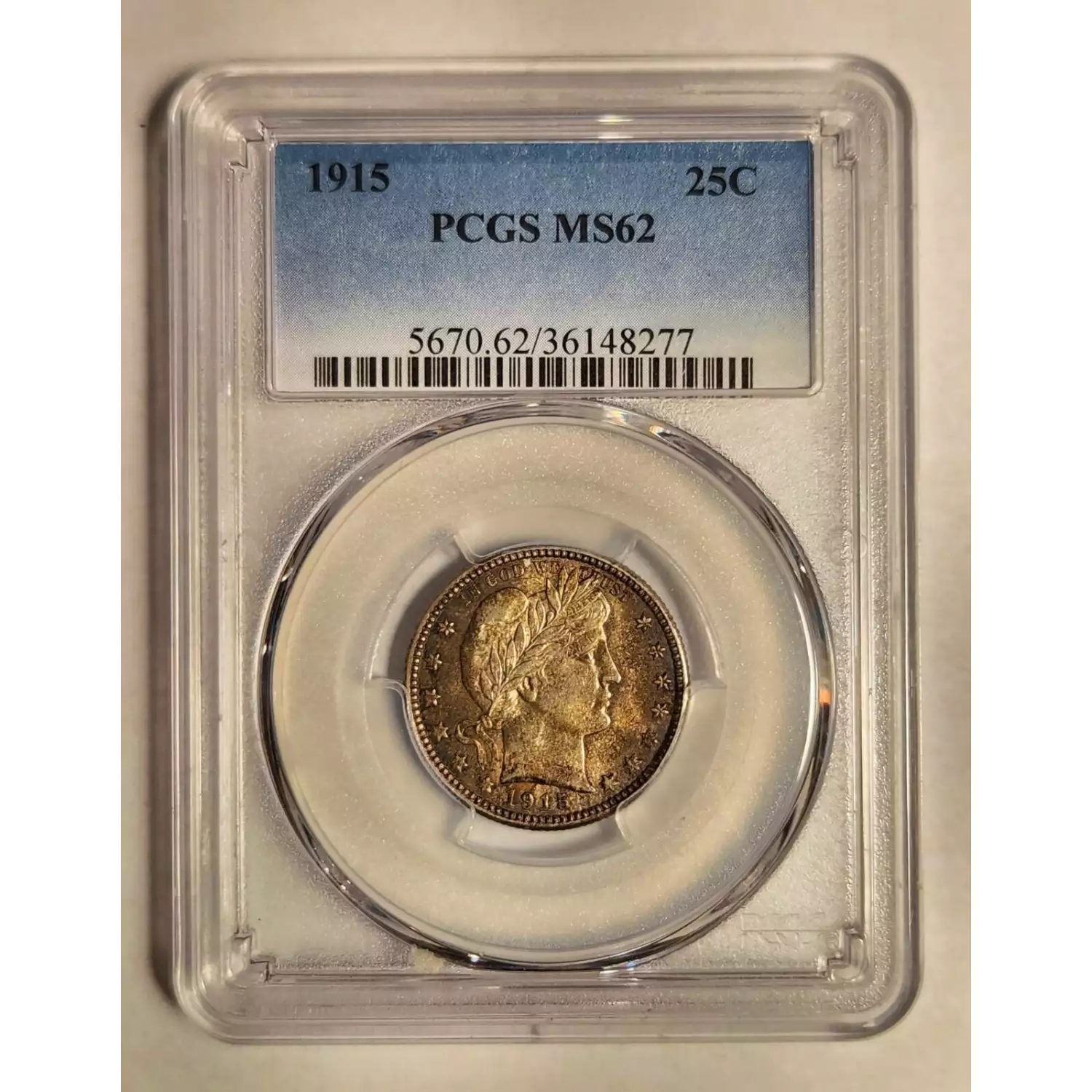1915 Barber Quarter PCGS MS-62 - Bob Paul Rare Coins
