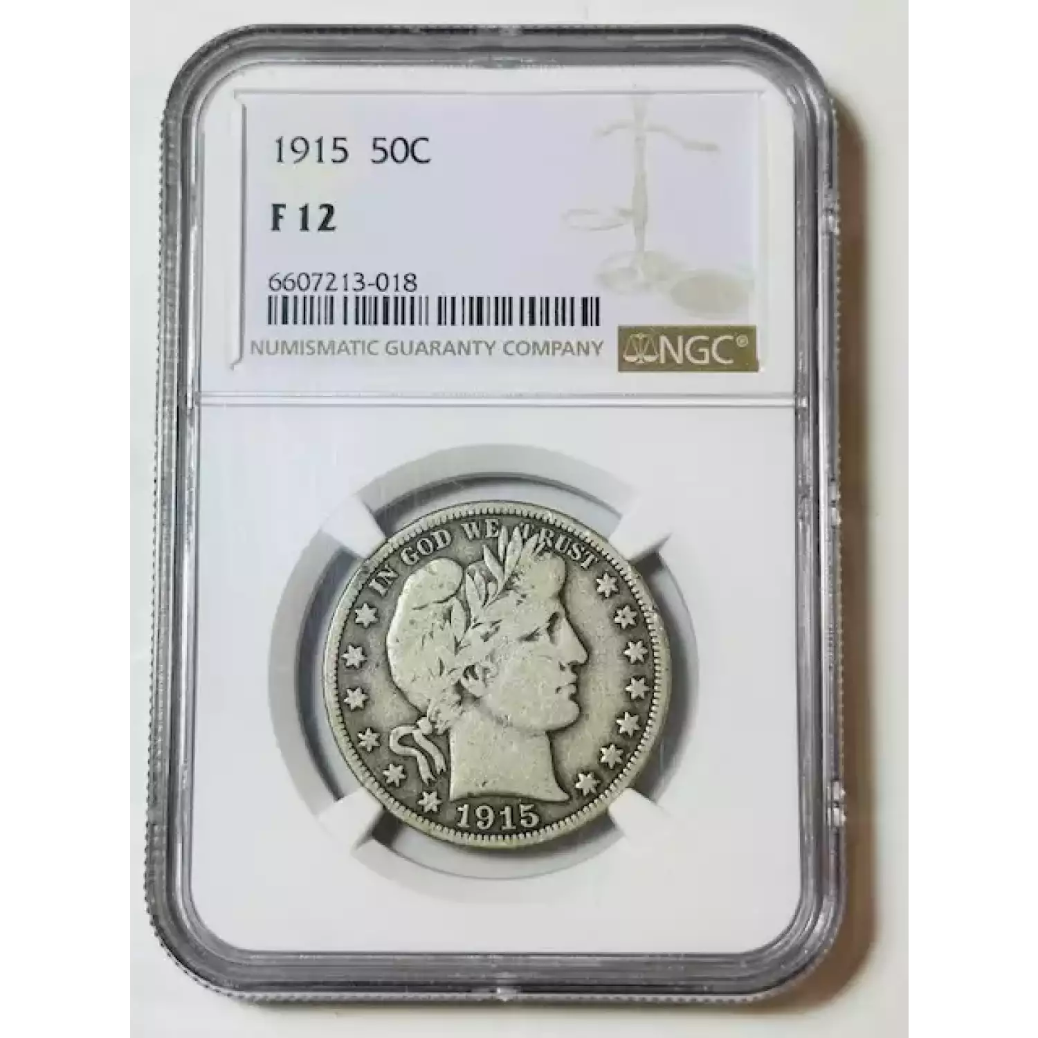 1915 Barber Half Dollar NGC F-12 - Bob Paul Rare Coins