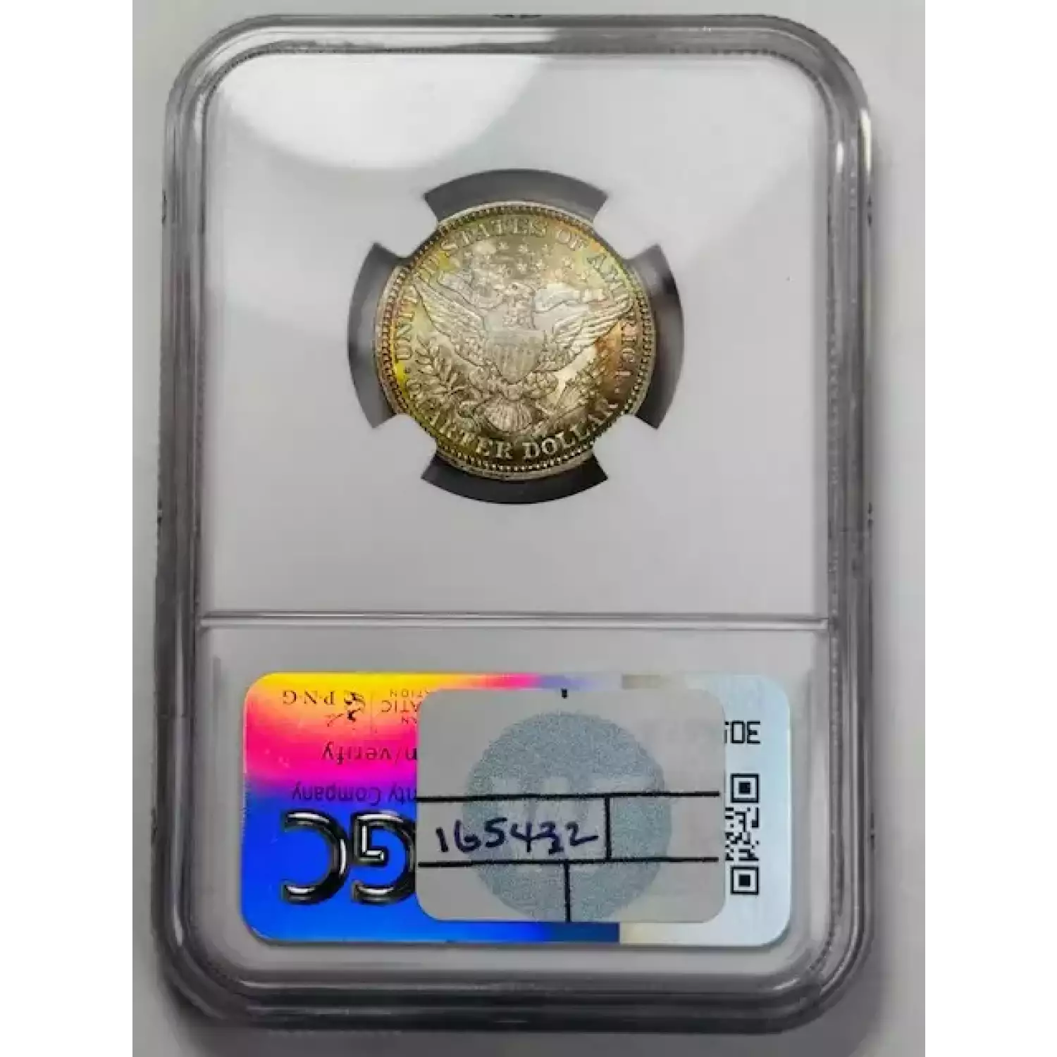 1915 Barber Quarter NGC MS-64 Rainbow Toned! - Bob Paul Rare Coins