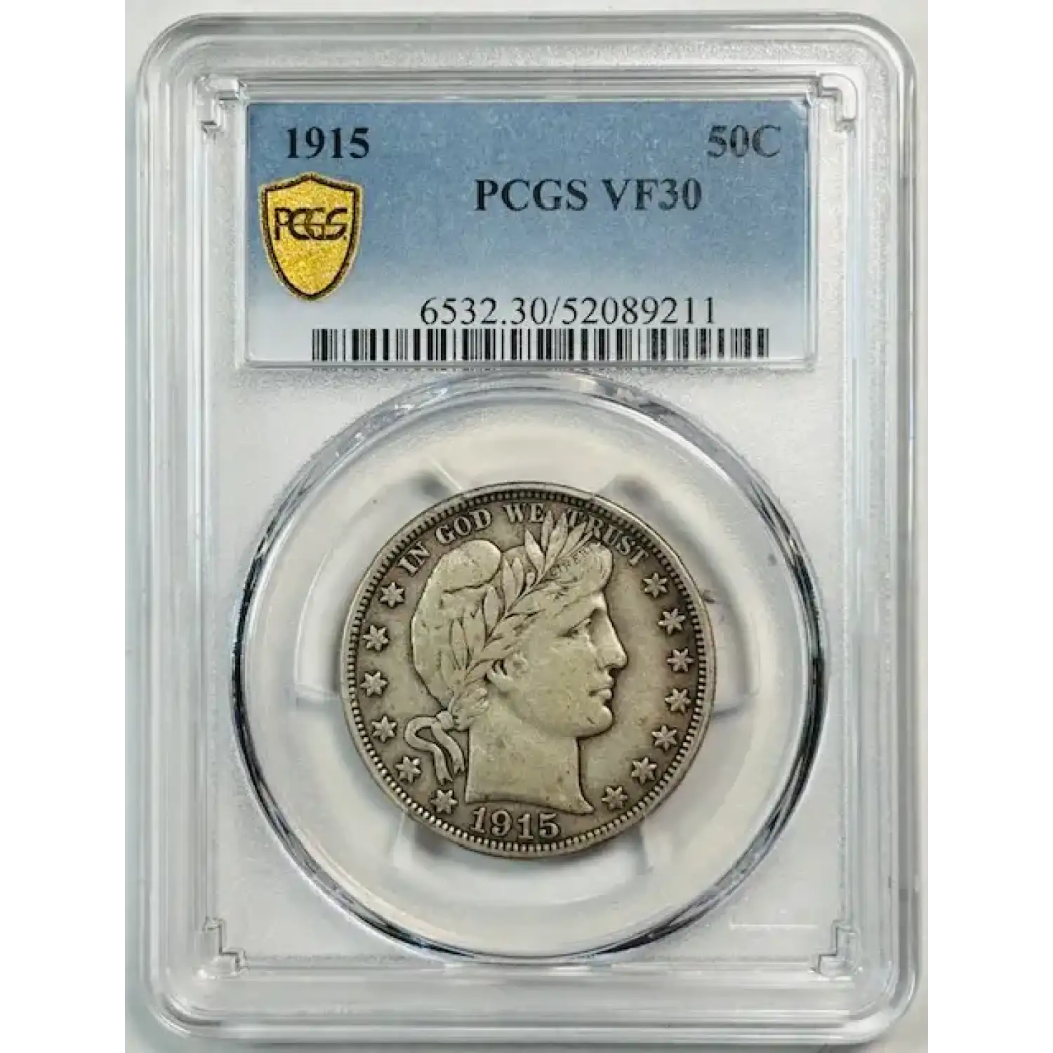 1915 Barber Half Dollar PCGS VF-30 - Bob Paul Rare Coins