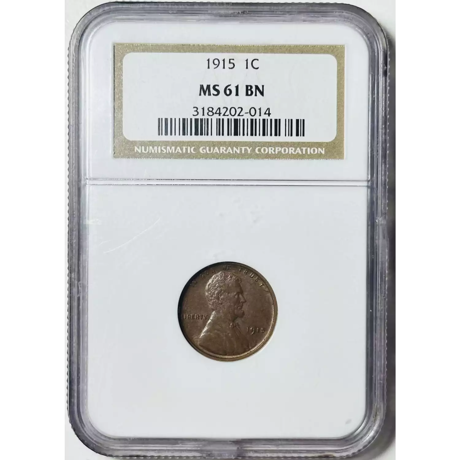 1915 Small Cents Lincoln, Wheat Ears Reverse NGC MS-61 BN - Bob Paul ...
