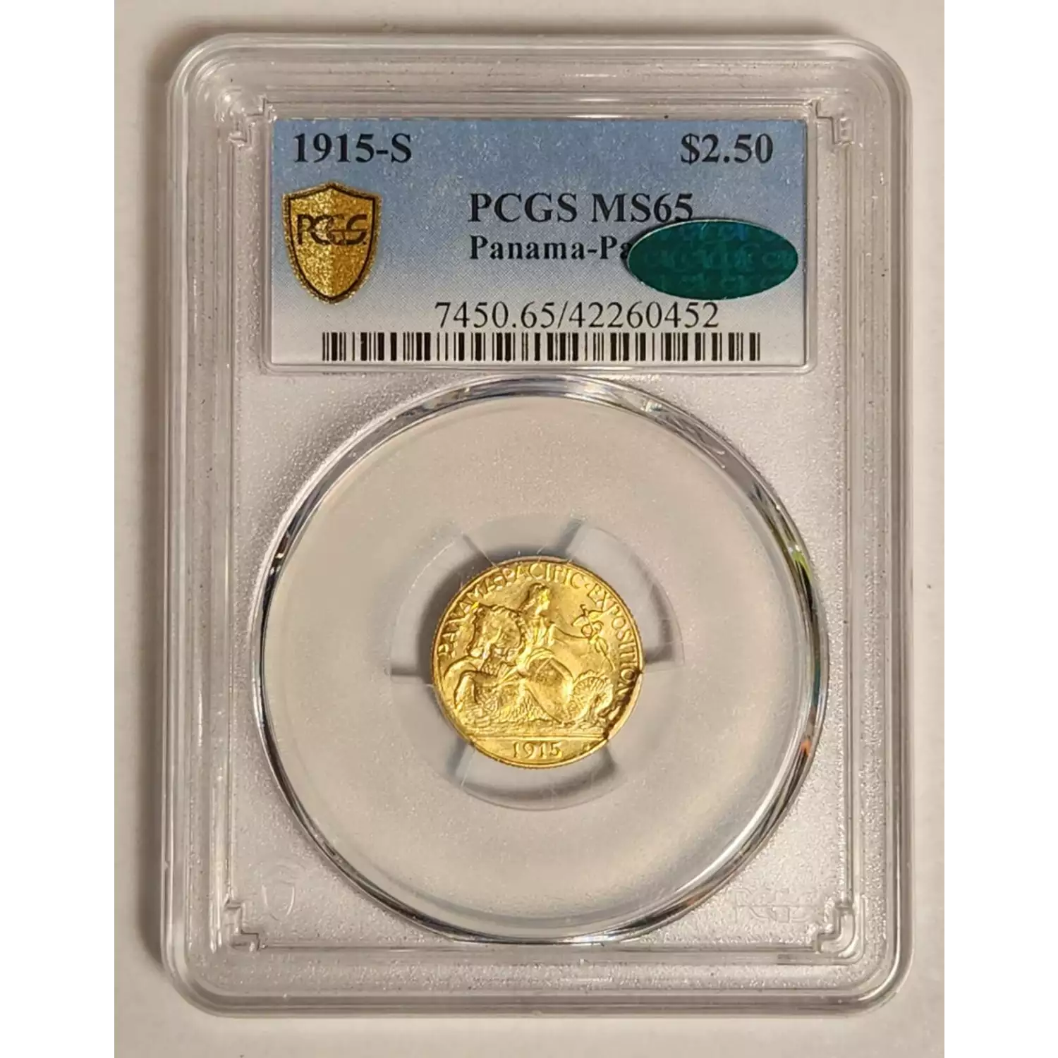 1915-S Panama Pacific PCGS MS-65 Panama-Pacific - WOW! CAC - Bob Paul Rare Coins