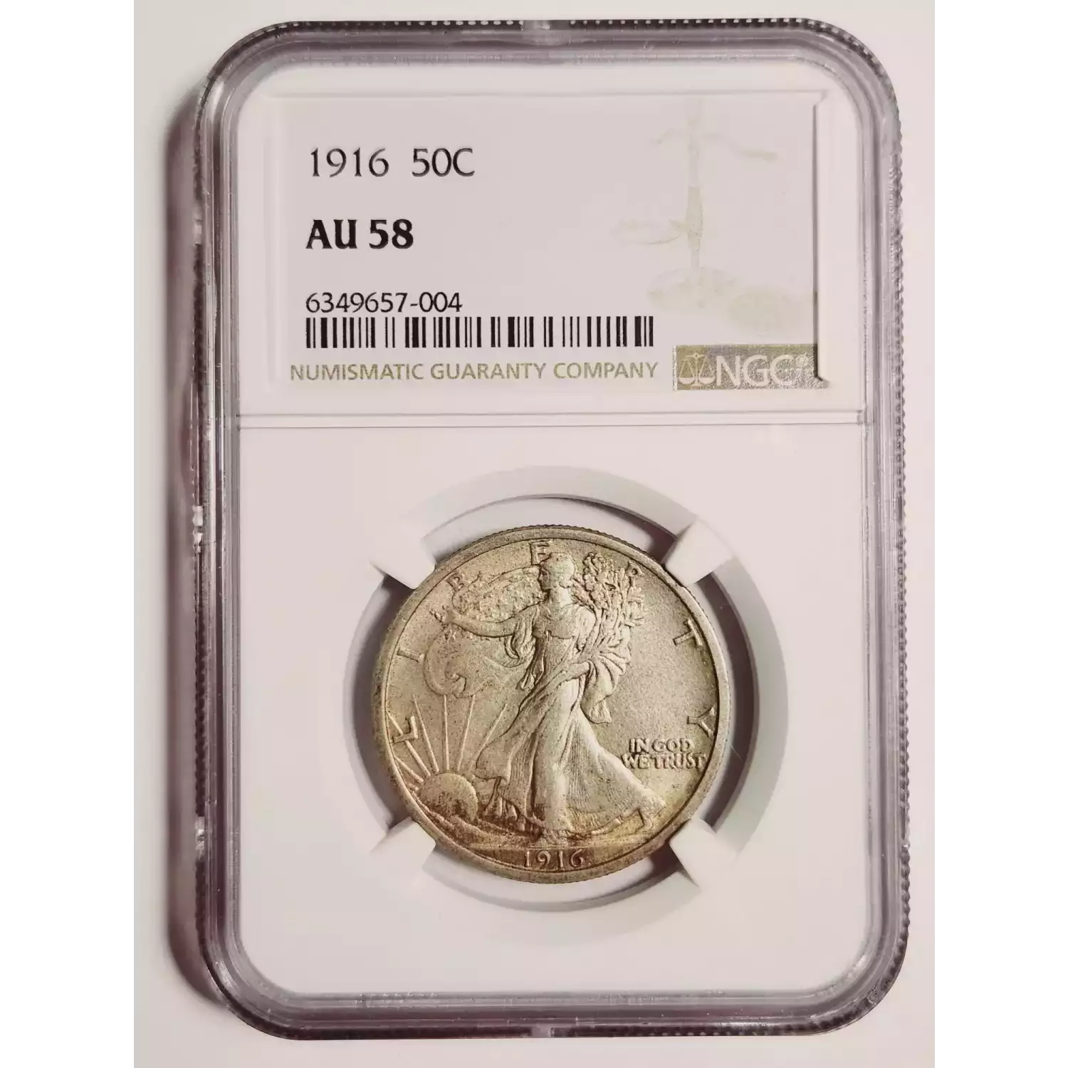 1916 Walking Liberty Half Dollar NGC AU-58 - Bob Paul Rare Coins