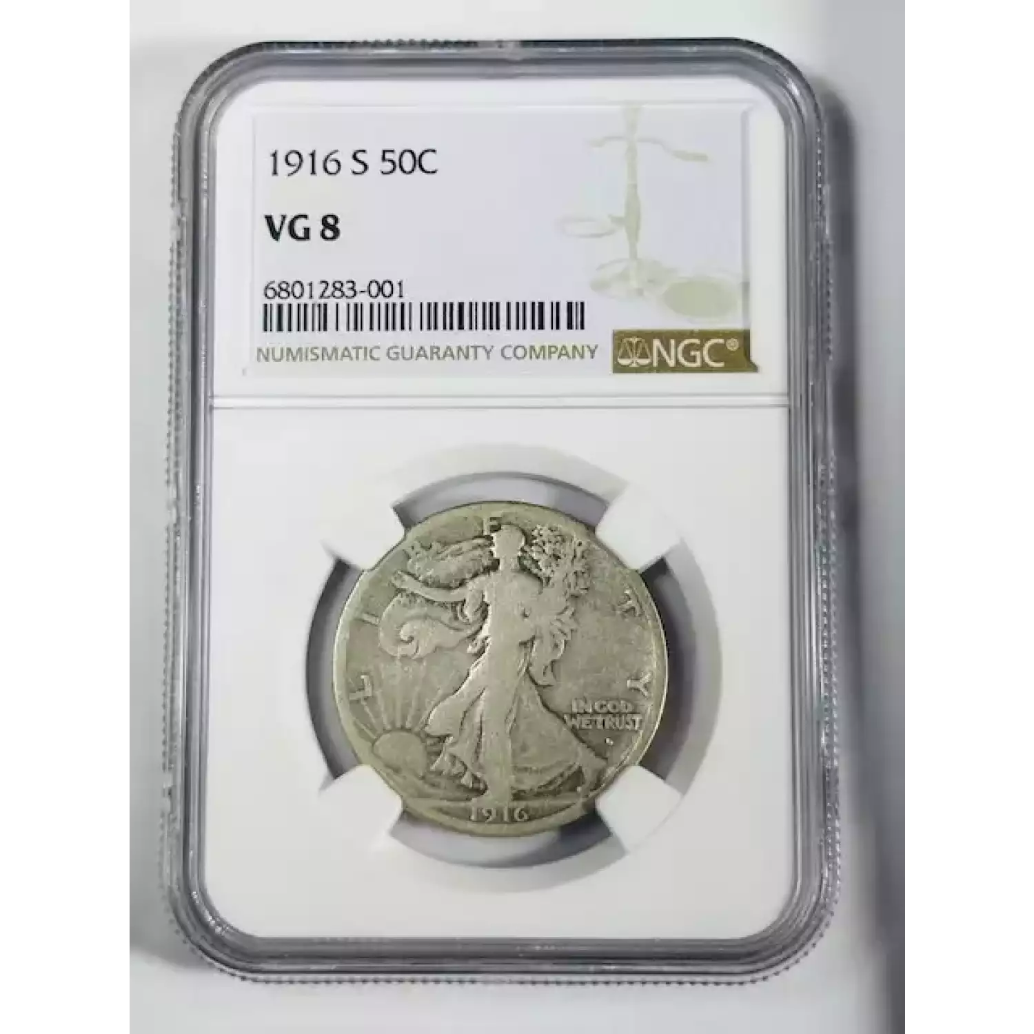 1916-S Walking Liberty Half Dollar NGC VG-8 - Bob Paul Rare Coins