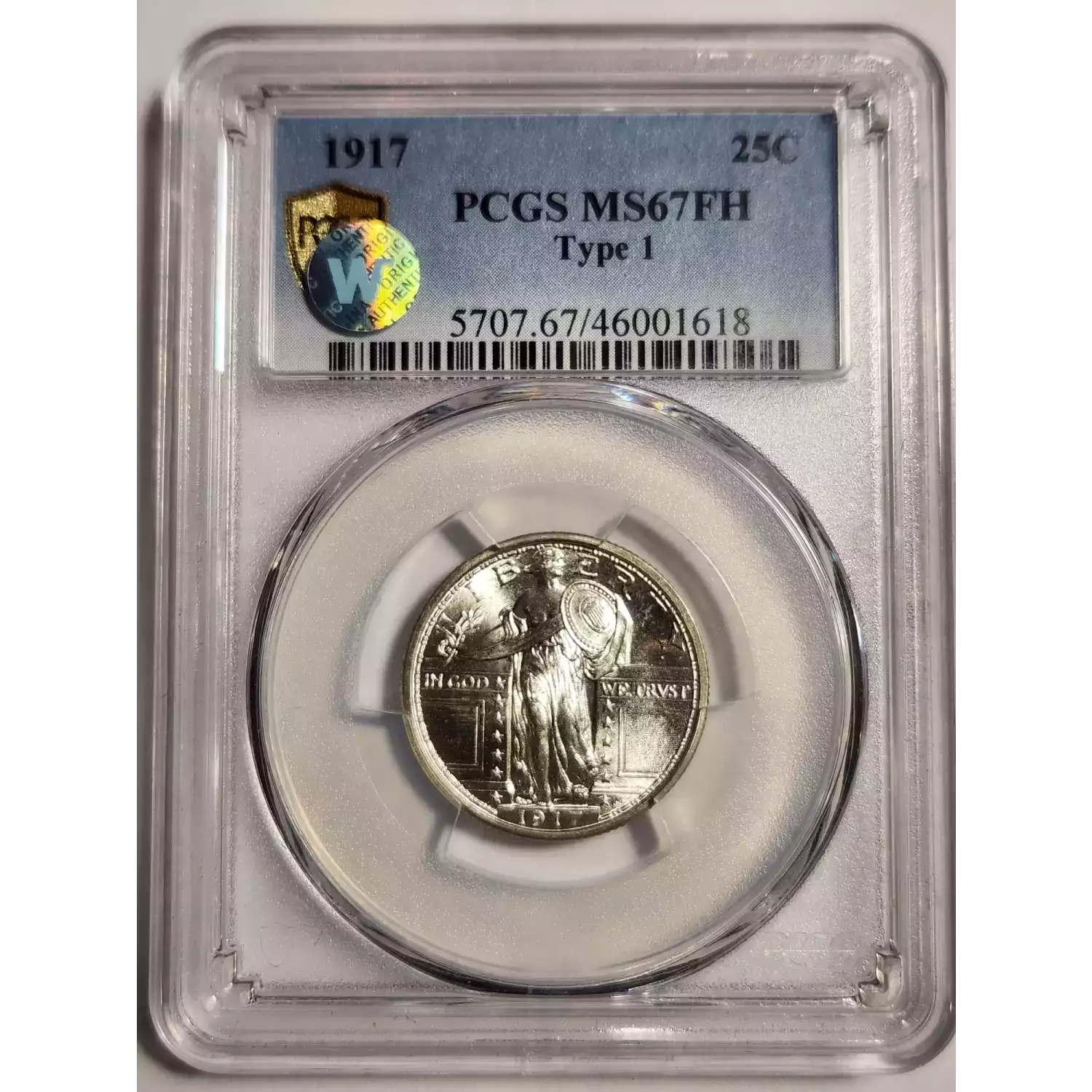 1917 Standing Liberty Quarter PCGS MS-67 FH Type 1 Sight White - Bob ...
