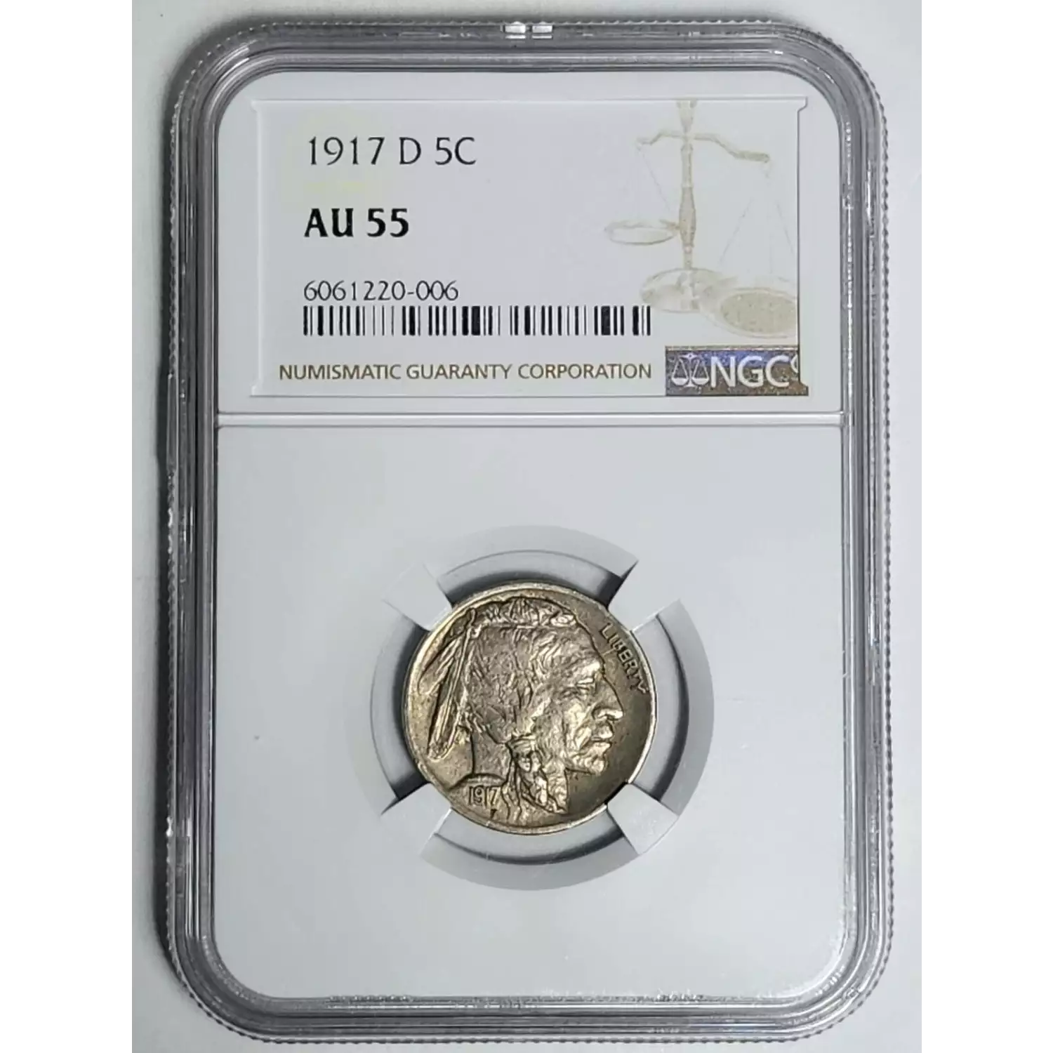1917-D Buffalo Nickel NGC AU-55 - Bob Paul Rare Coins