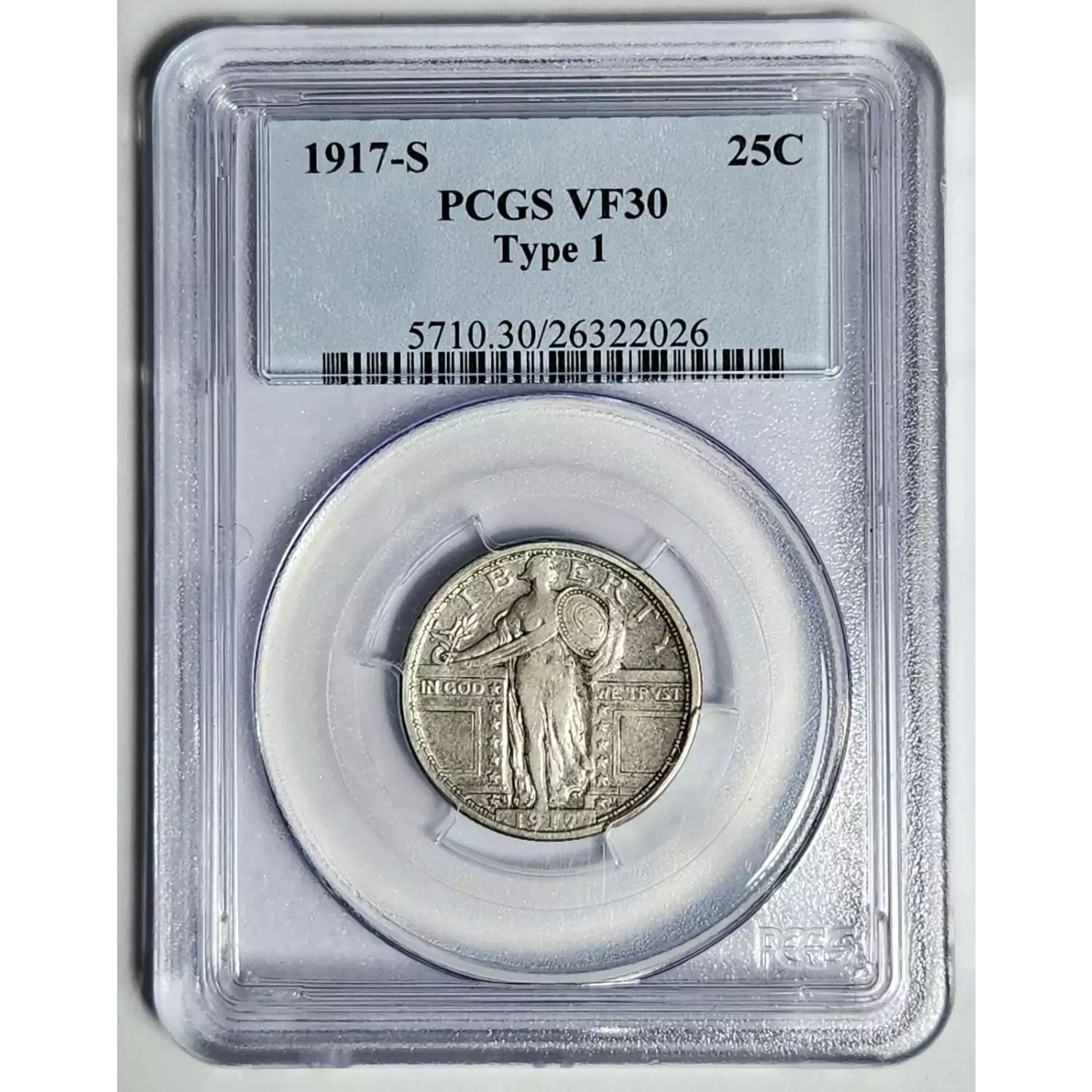1917-S Standing Liberty Quarter PCGS VF-30 Type 1 - Bob Paul Rare Coins