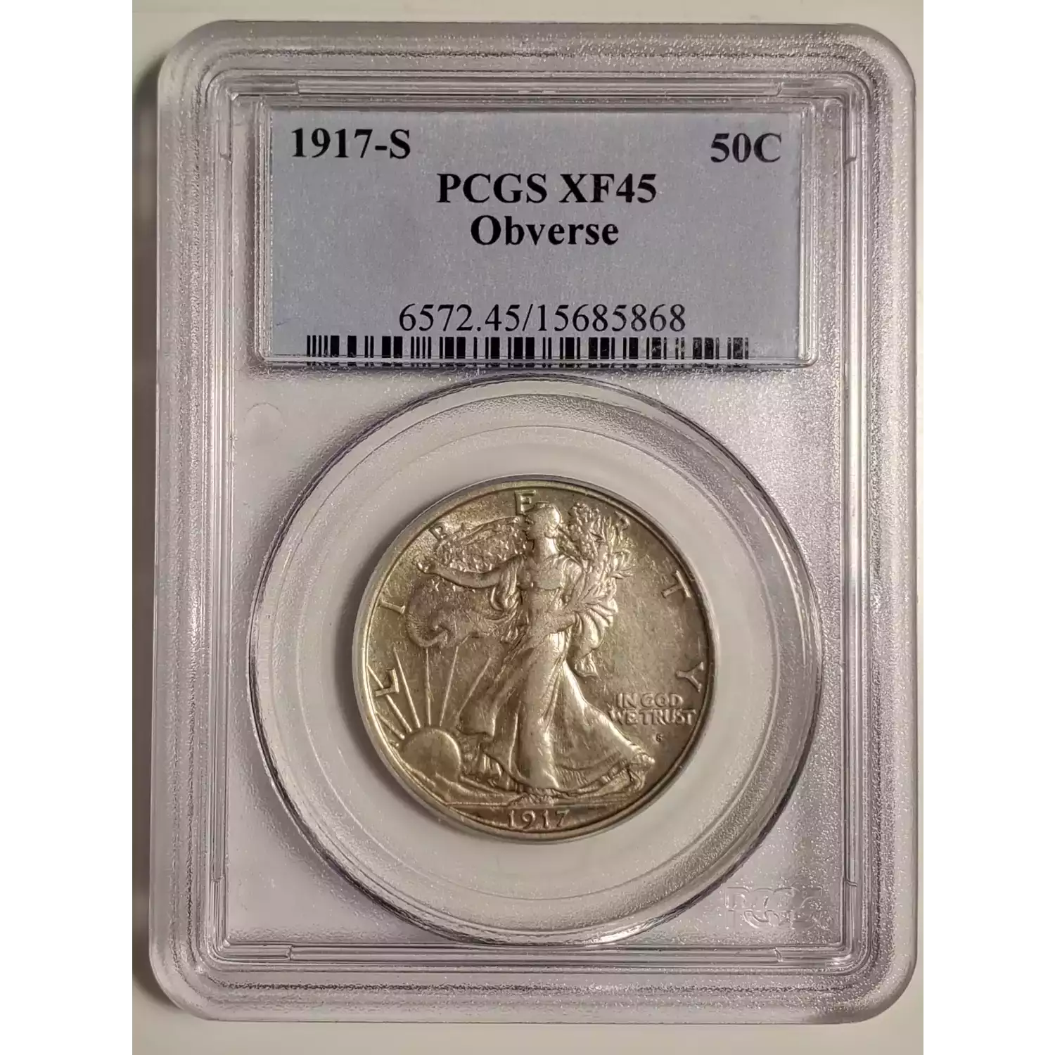 1917-S Walking Liberty Half Dollar PCGS XF-45 (Nice Coin) Obverse - Bob ...