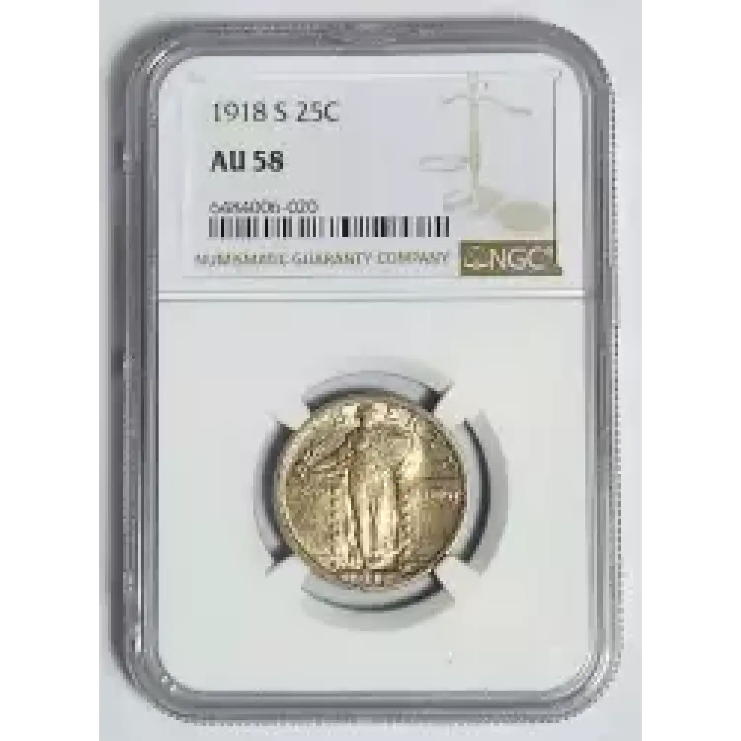 1918-S Standing Liberty Quarter NGC AU-58 - Bob Paul Rare Coins
