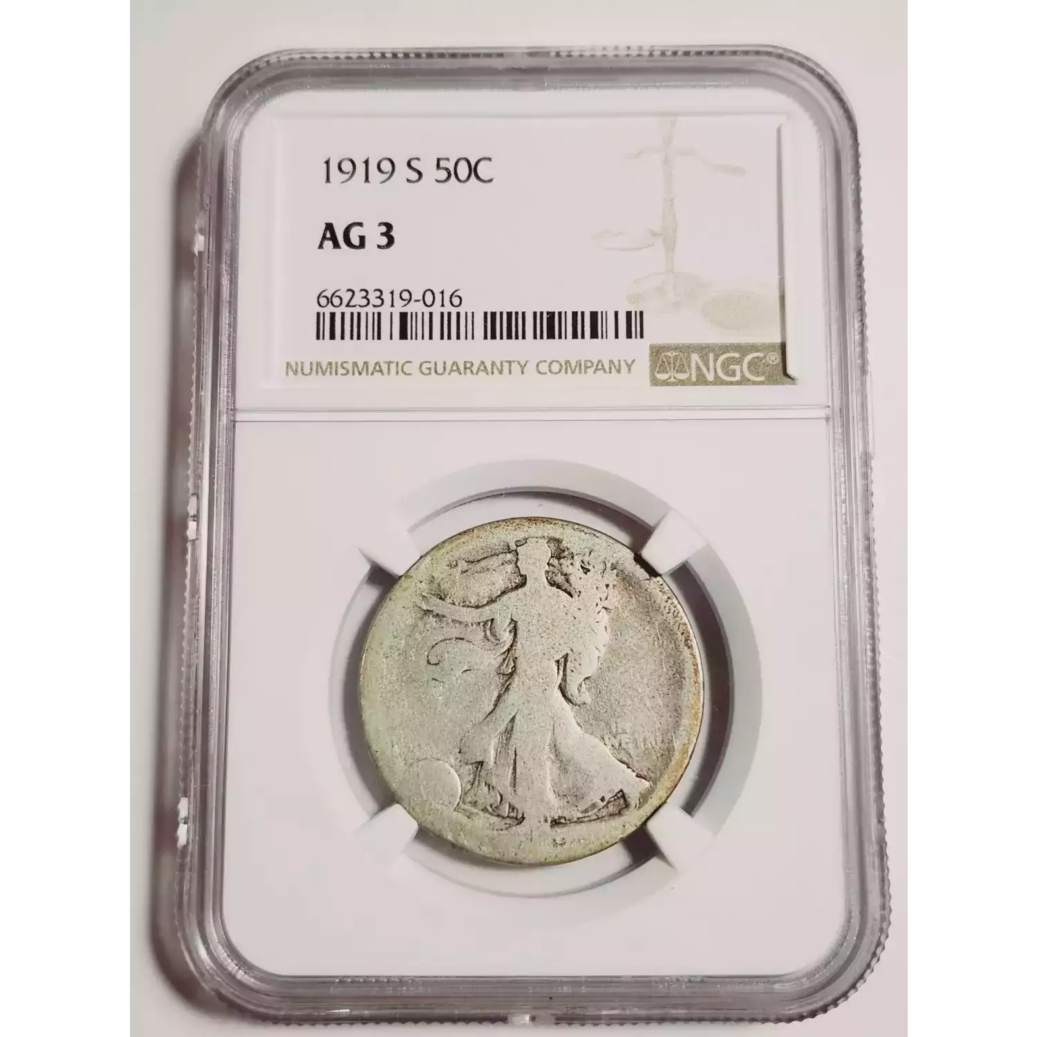1919-S Walking Liberty Half Dollar NGC AG-3 - Bob Paul Rare Coins