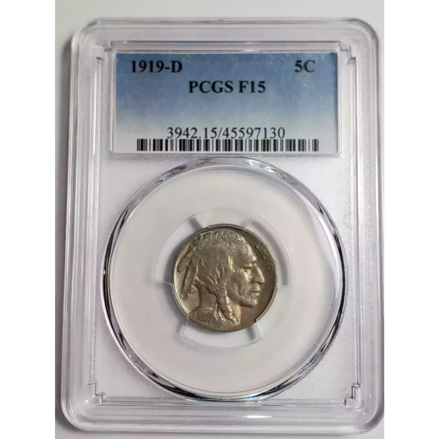 1919-D Buffalo Nickel PCGS F-15 - Bob Paul Rare Coins
