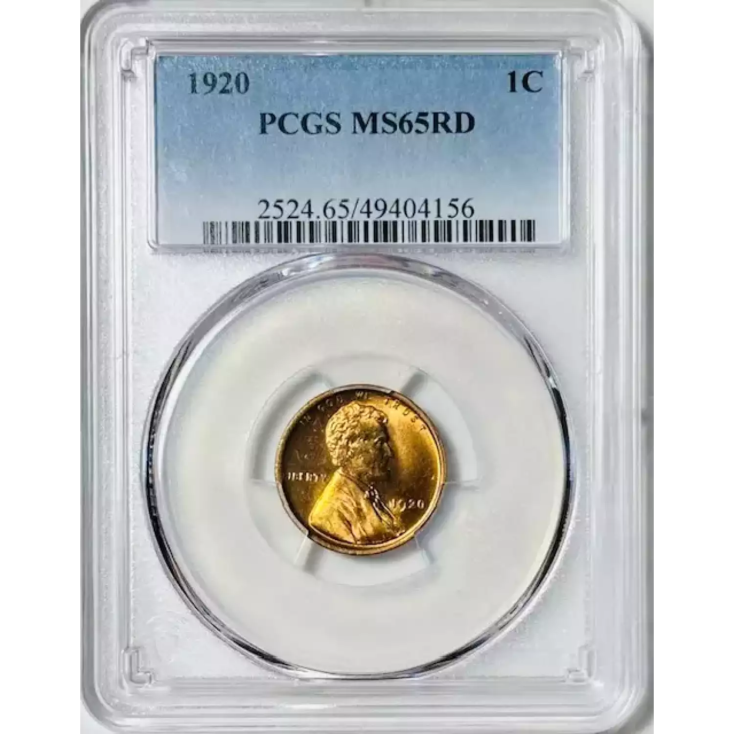 1920 Small Cents Lincoln, Wheat Ears Reverse PCGS MS-65 RD - Bob Paul ...