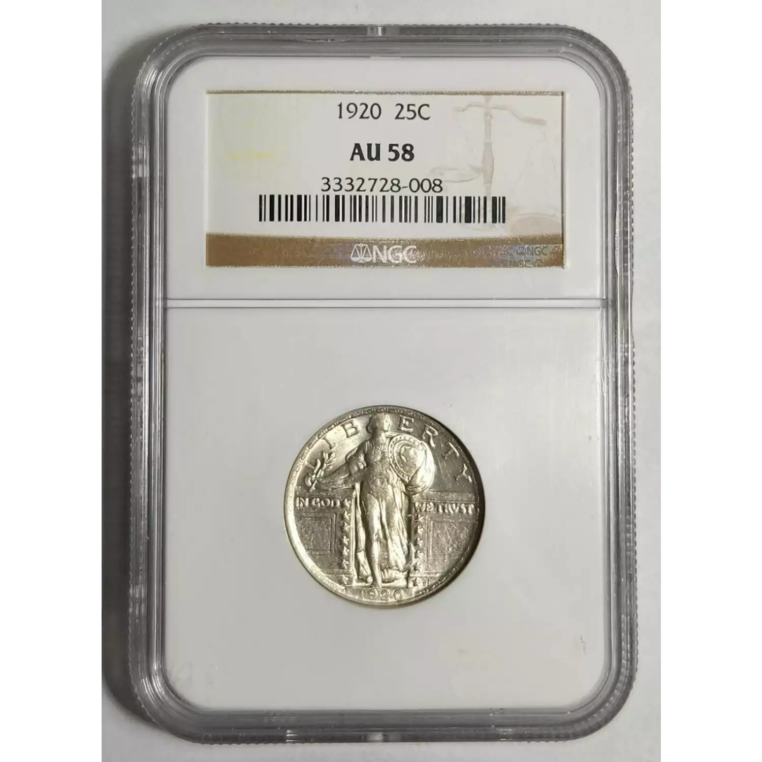 1920 Standing Liberty Quarter NGC AU-58 - Bob Paul Rare Coins