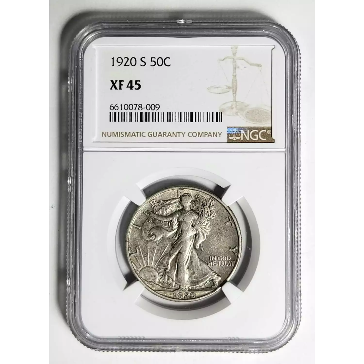 1920-S Walking Liberty Half Dollar NGC XF-45 - Bob Paul Rare Coins