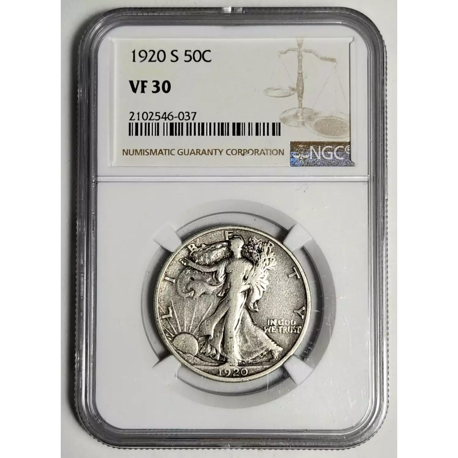 1920-S Walking Liberty Half Dollar NGC VF-30 - Bob Paul Rare Coins