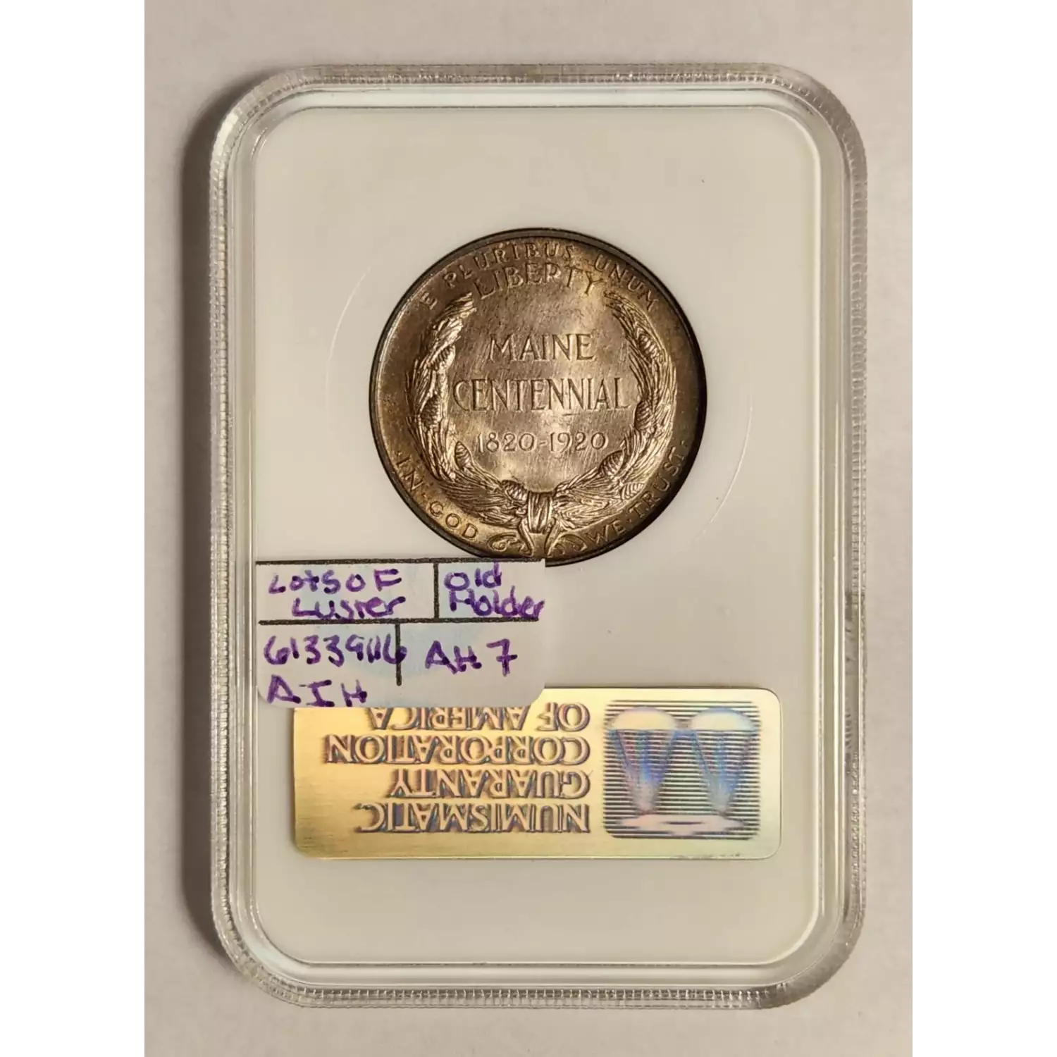 1920 Classic Commemorative Maine Centennial NGC MS-64 MAINE - LOTS OF ...
