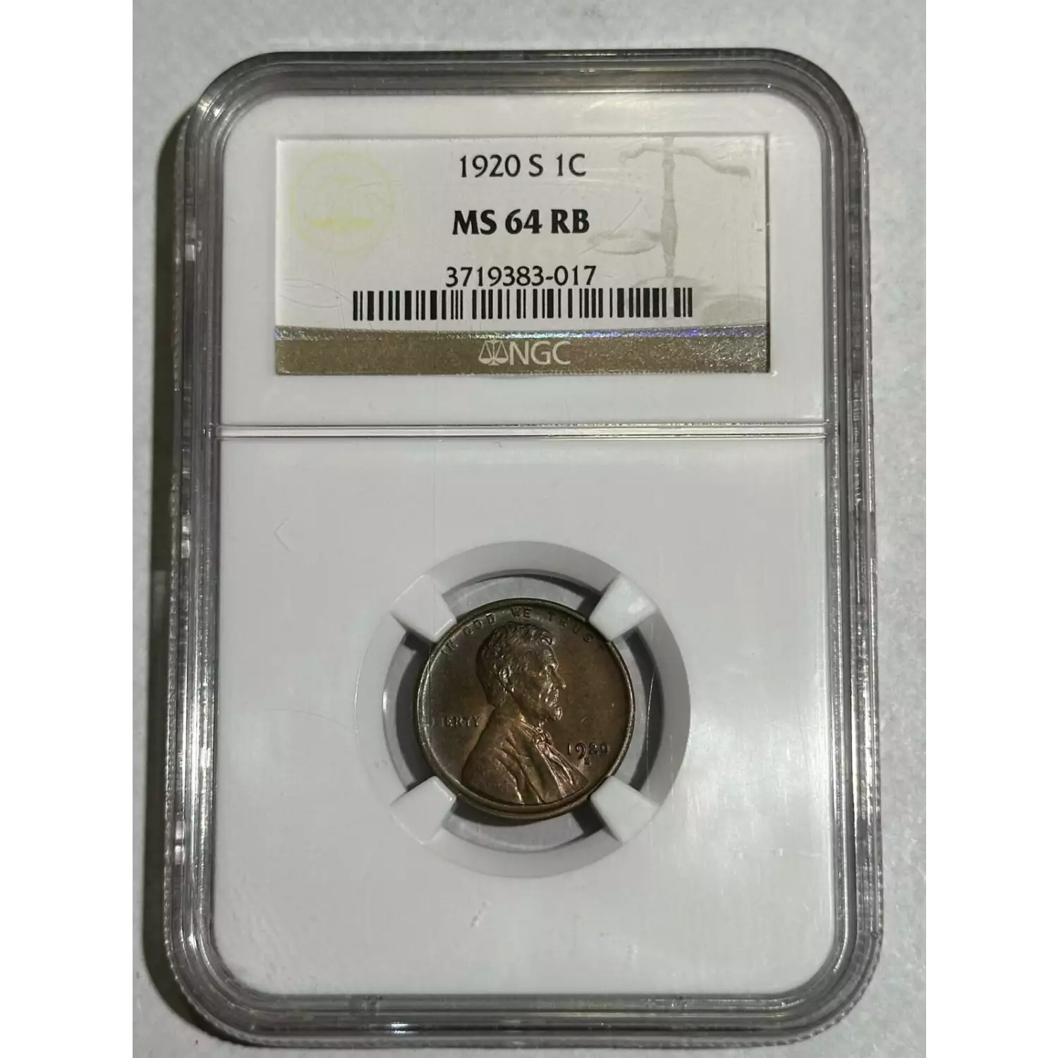 1920-S Small Cents Lincoln, Wheat Ears Reverse NGC MS-64 RB - Bob Paul ...