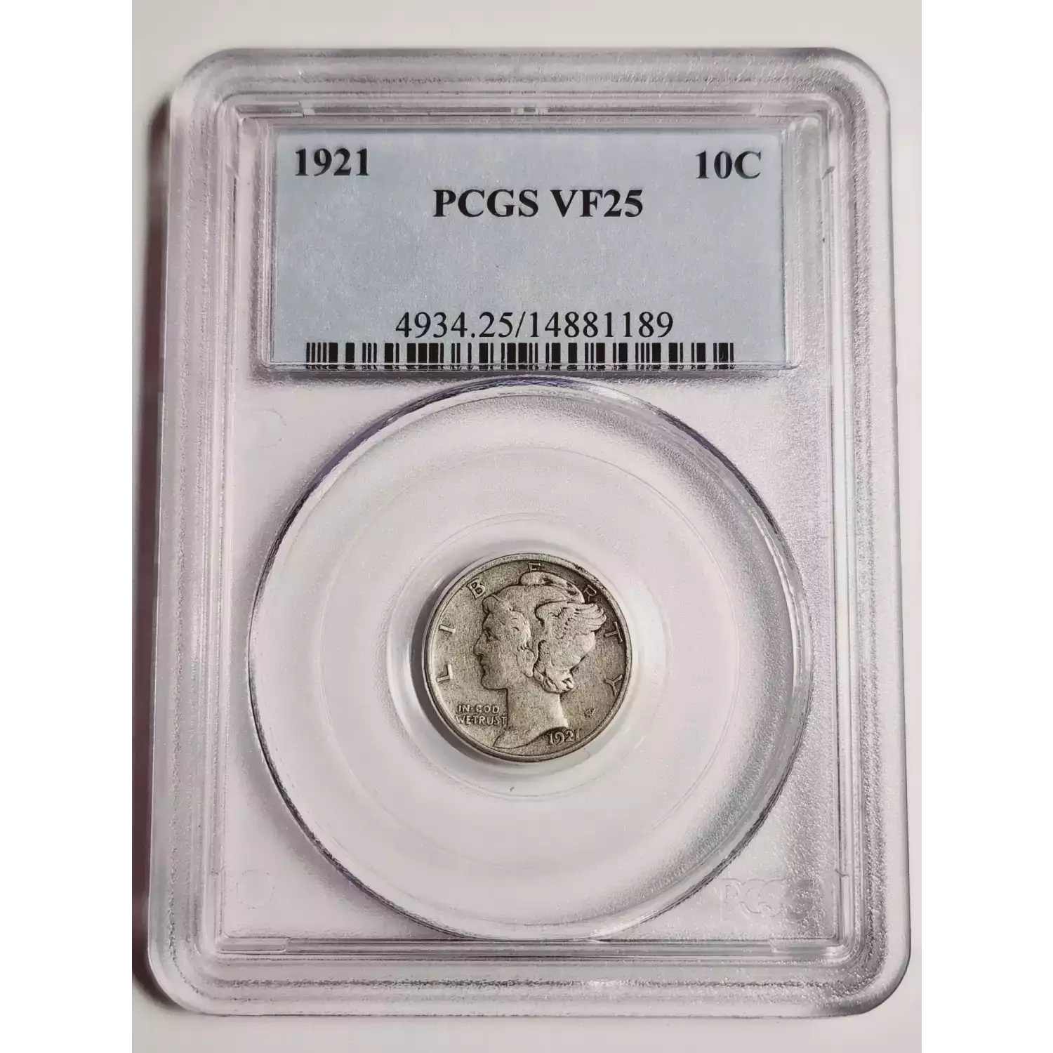 1921 Mercury Dime PCGS VF-25 - Bob Paul Rare Coins