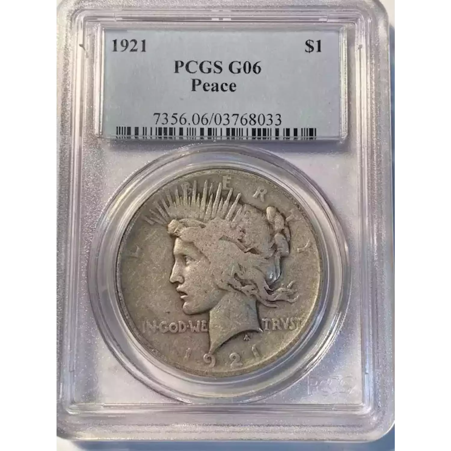 1921 Peace Dollar PCGS G-6 Peace - Bob Paul Rare Coins