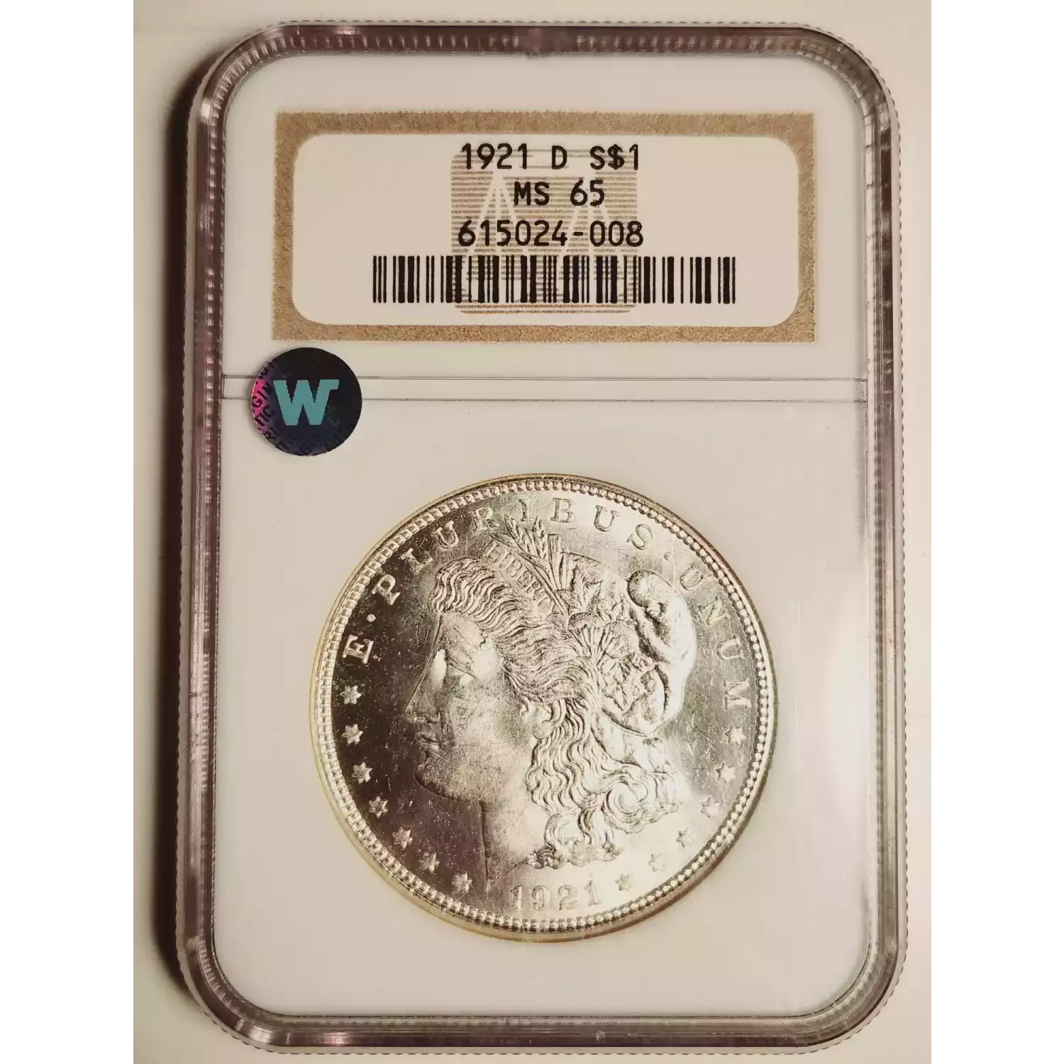 1921-D Morgan Silver Dollar NGC MS-65 Sight White - Bob Paul Rare Coins