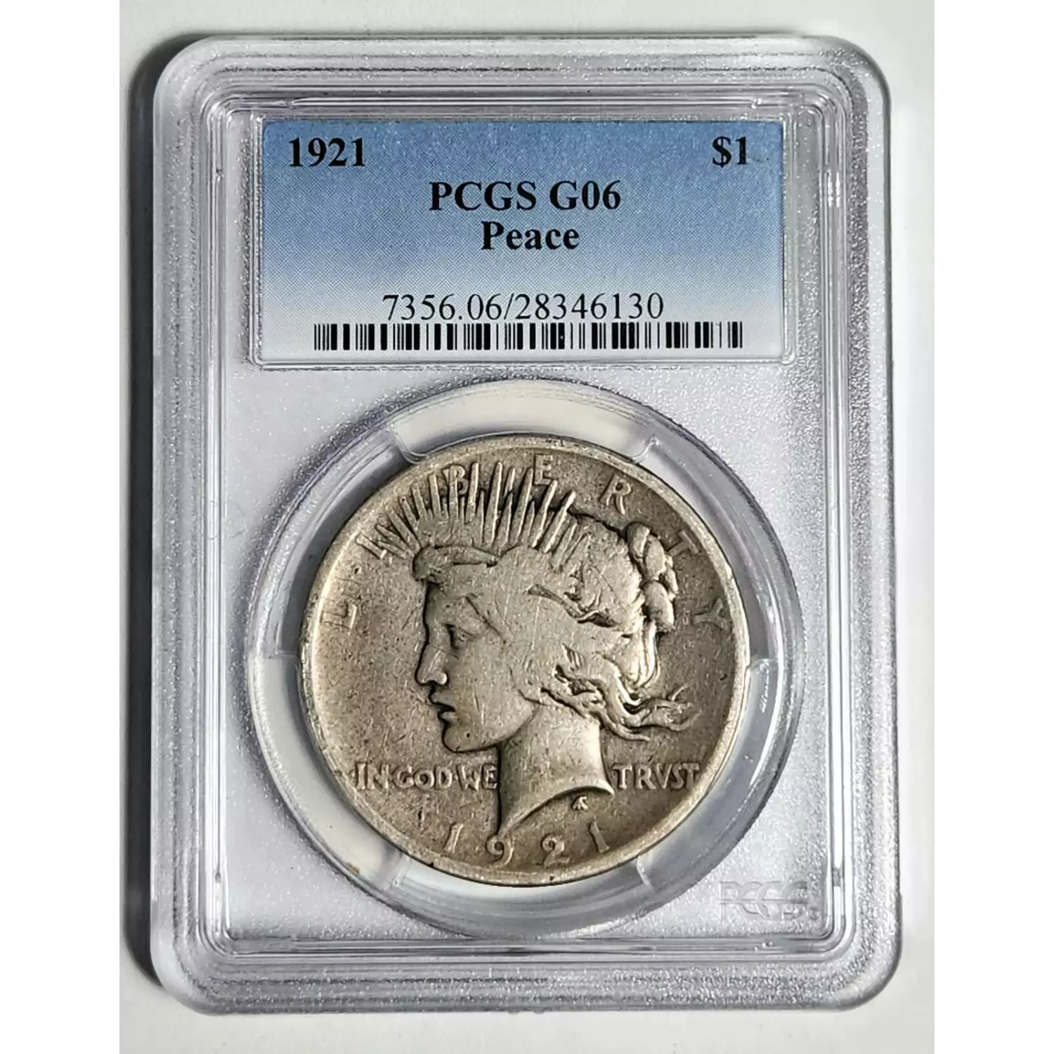 1921 Peace Dollar PCGS G-6 Peace - Bob Paul Rare Coins