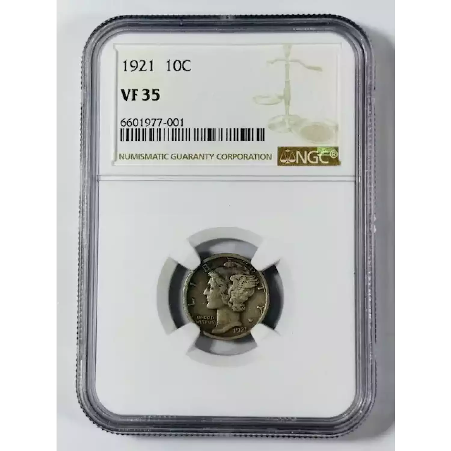 1921 Mercury Dime NGC VF-35 - Bob Paul Rare Coins