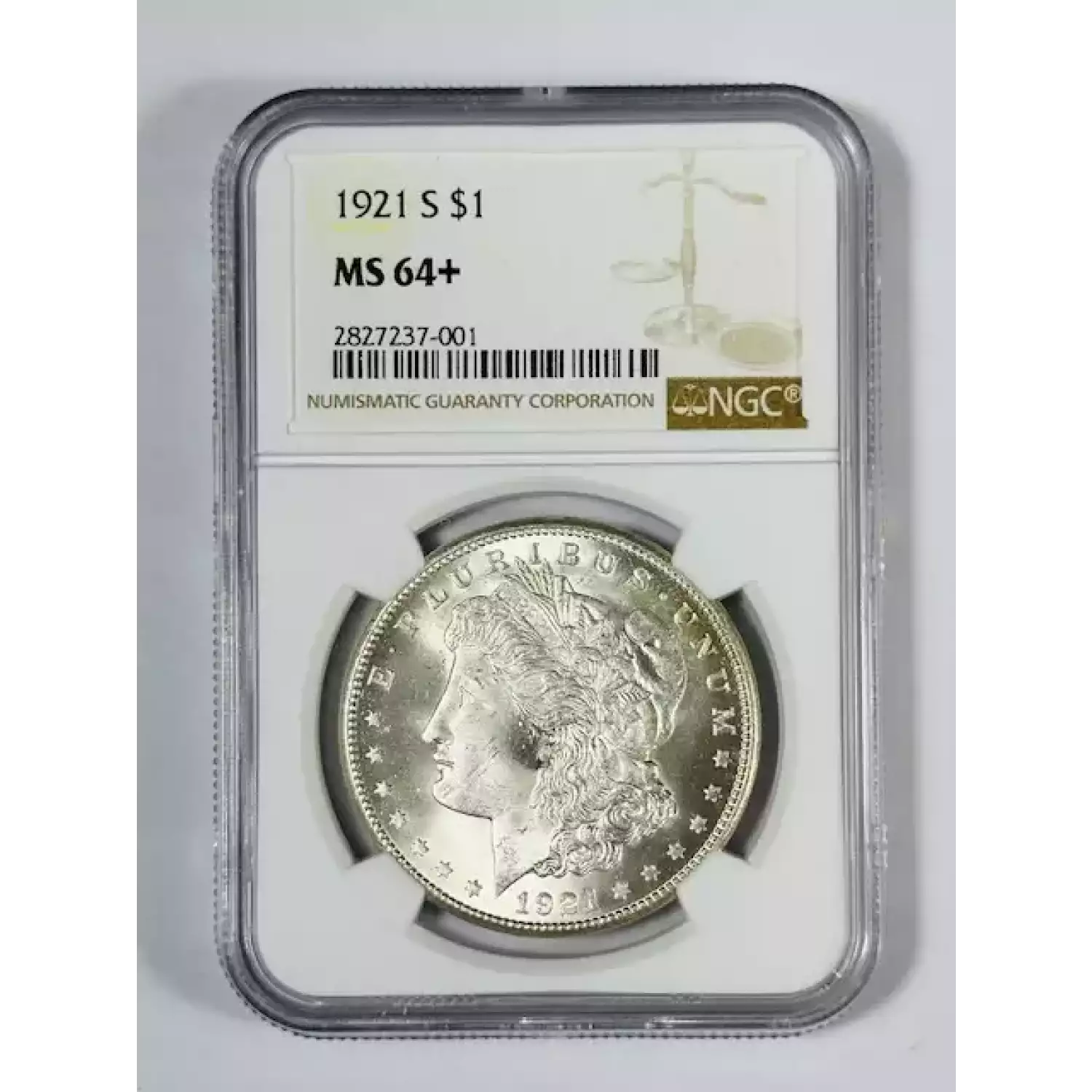1921-S Morgan Silver Dollar NGC MS-64+ PQ White morgan! - Bob Paul Rare ...