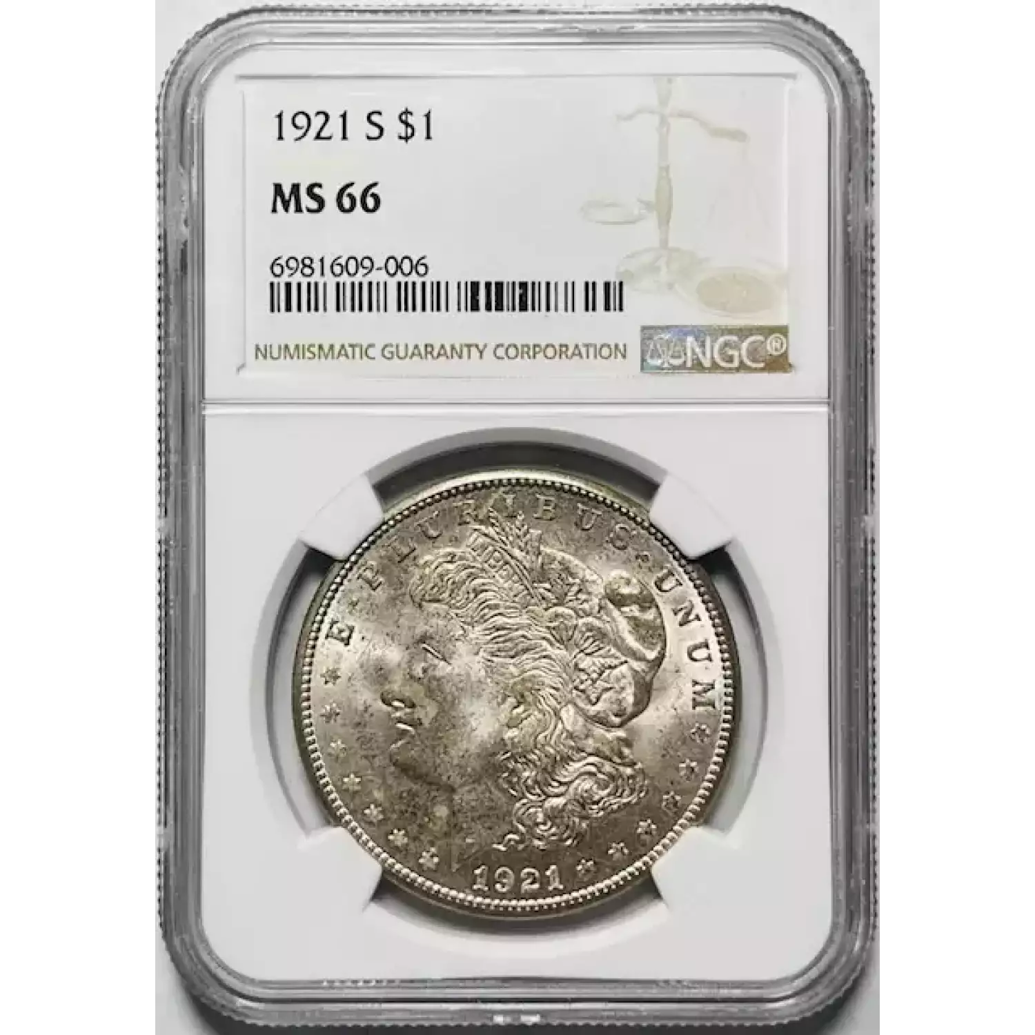 1921-S Morgan Silver Dollar NGC MS-66 - Bob Paul Rare Coins