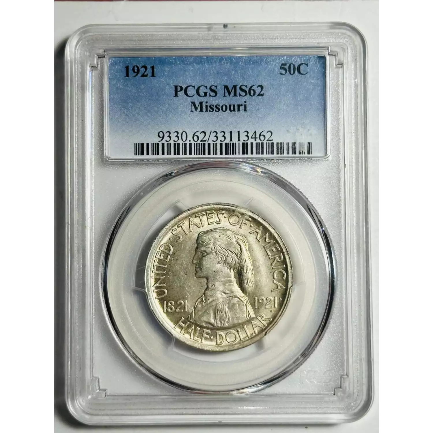 1921 Classic Commemorative Missouri Centennial PCGS MS-62 Missouri ...