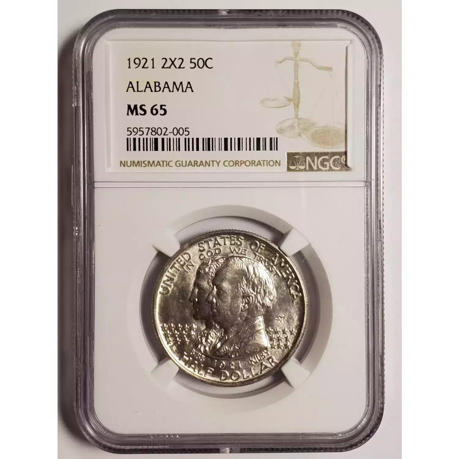 1921-P 2X2 Classic Commemorative Alabama Centennial NGC MS-65 ALABAMA ...