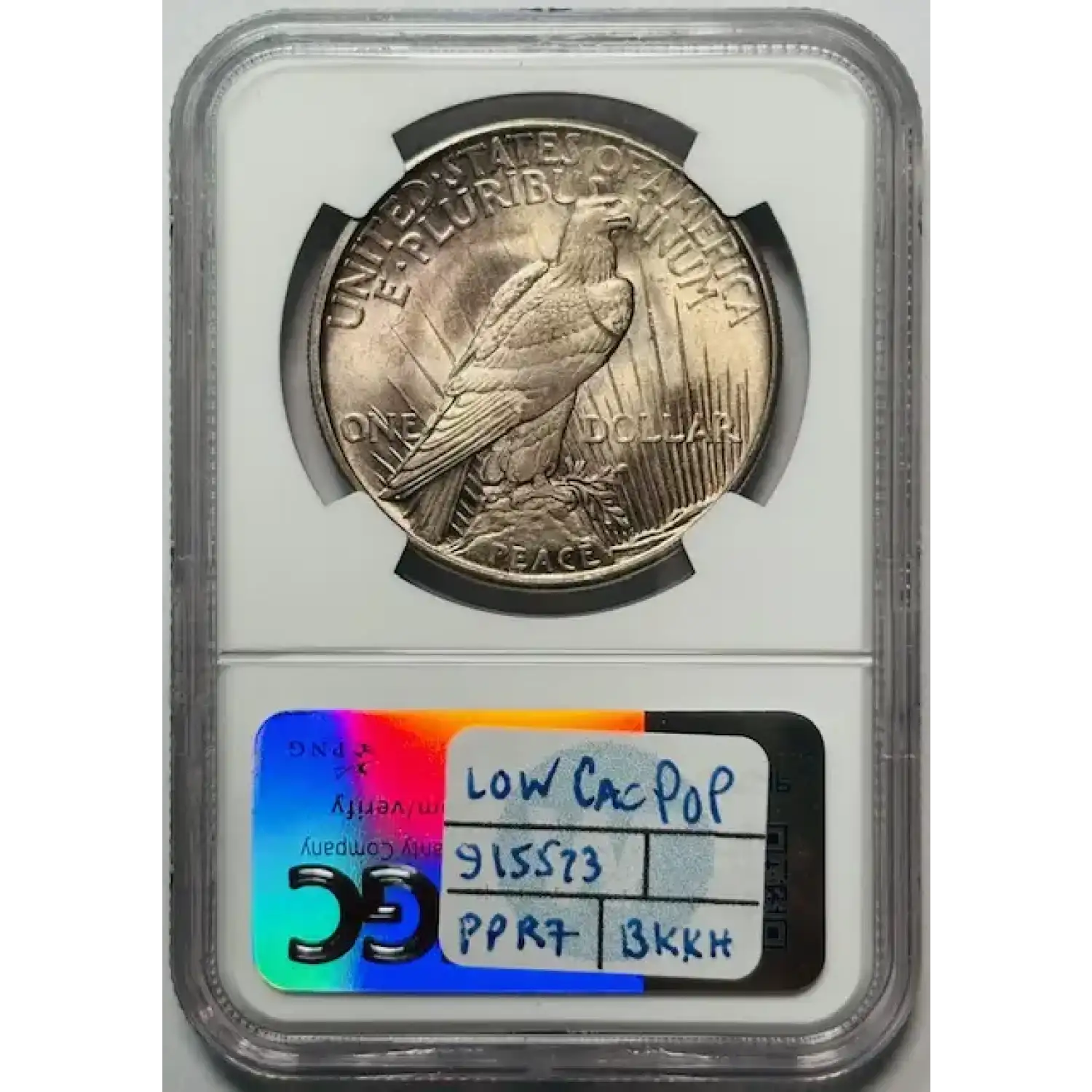 1921 Peace Dollar NGC MS-63+ HIGH RELIEF Low CAC Pop! CAC - Bob Paul Rare Coins