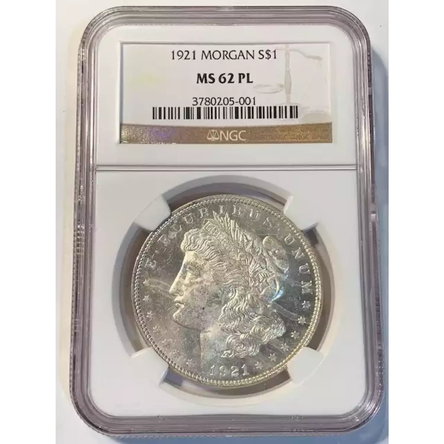 1921 Morgan Silver Dollar NGC MS-62 PL - Bob Paul Rare Coins