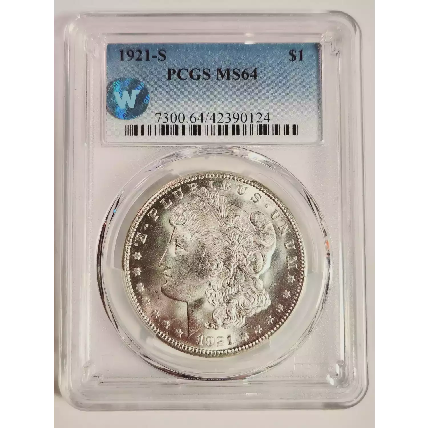 1921-S Morgan Silver Dollar PCGS MS-64 Sight White - Bob Paul Rare Coins