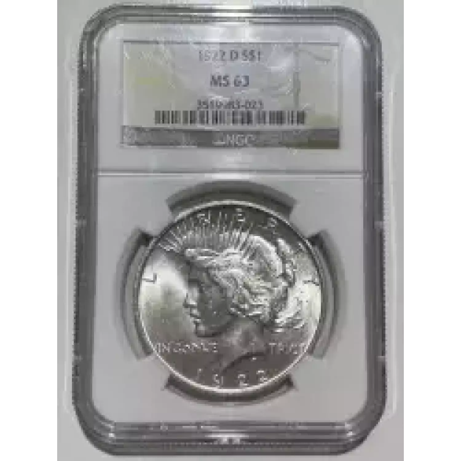 1922-D Peace Dollar NGC MS-63 - Bob Paul Rare Coins