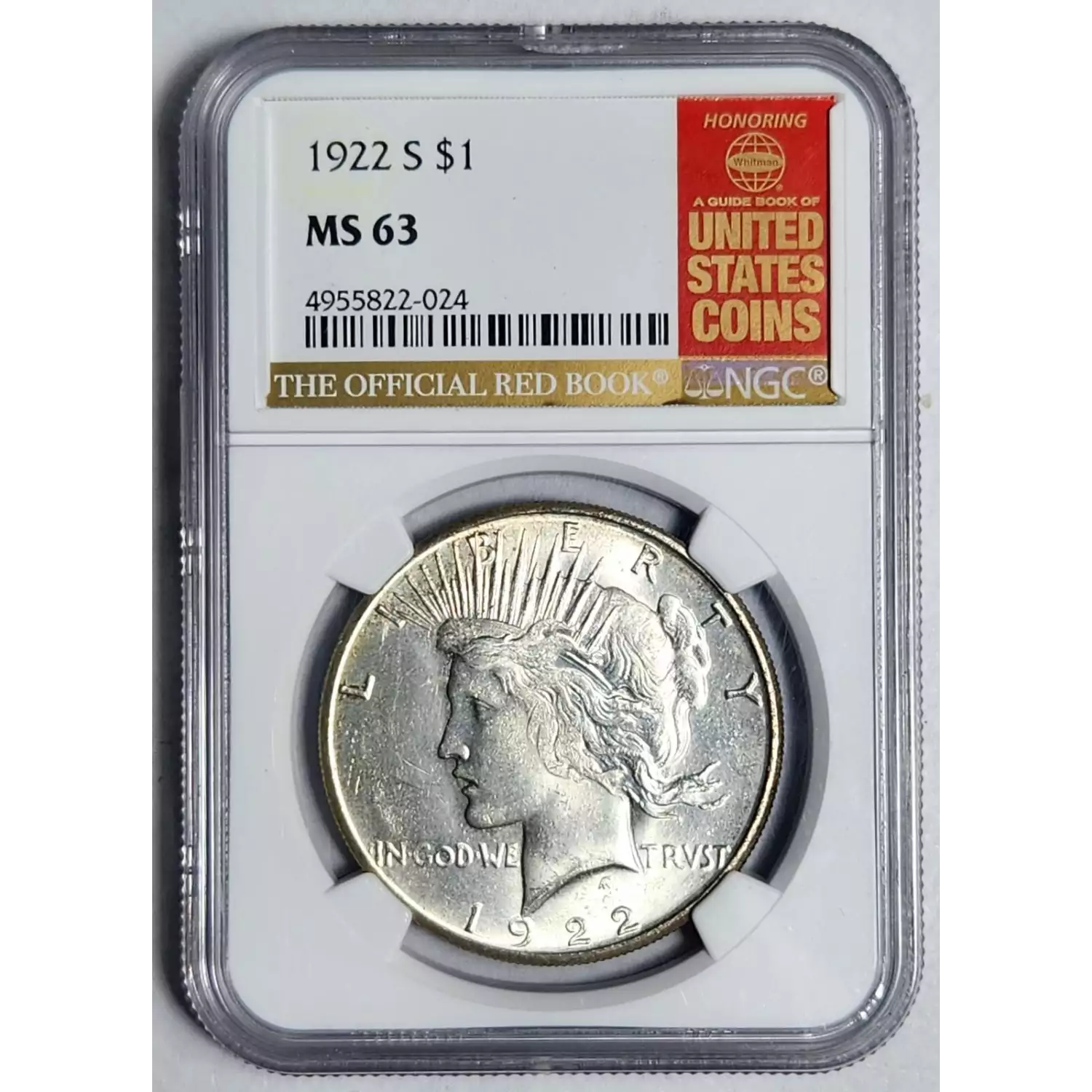 1922-S Peace Dollar NGC MS-63 - Bob Paul Rare Coins