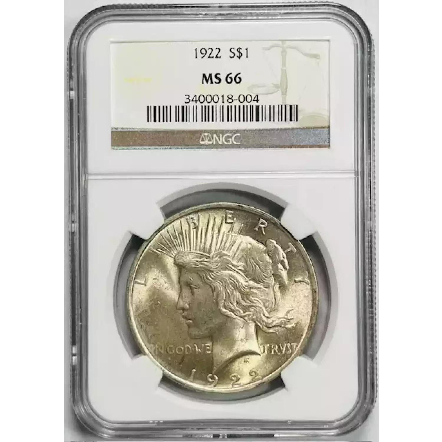 1922 Peace Dollar NGC MS-66 - Bob Paul Rare Coins