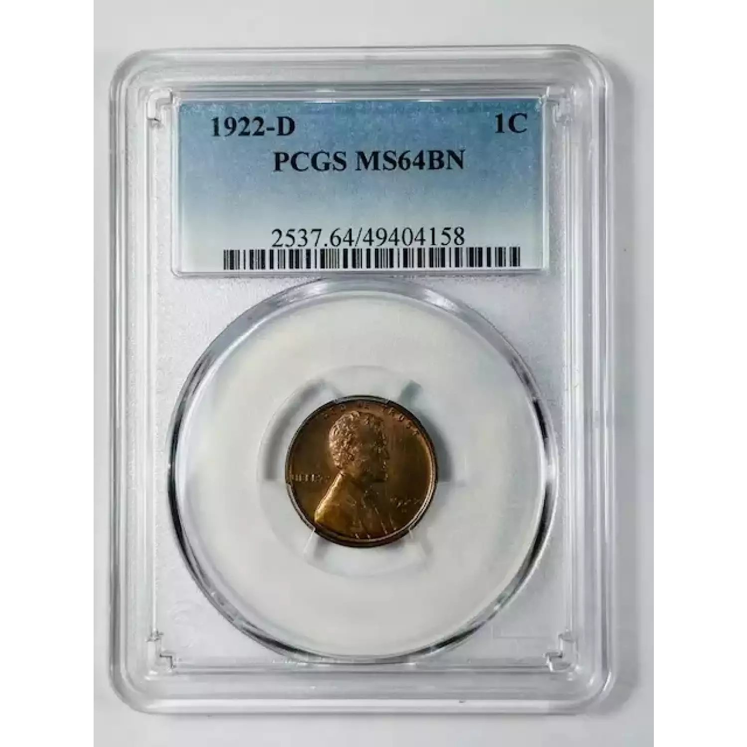 1922-D Small Cents Lincoln, Wheat Ears Reverse PCGS MS-64 BN Nice PQ Coin! - Bob Paul Rare Coins